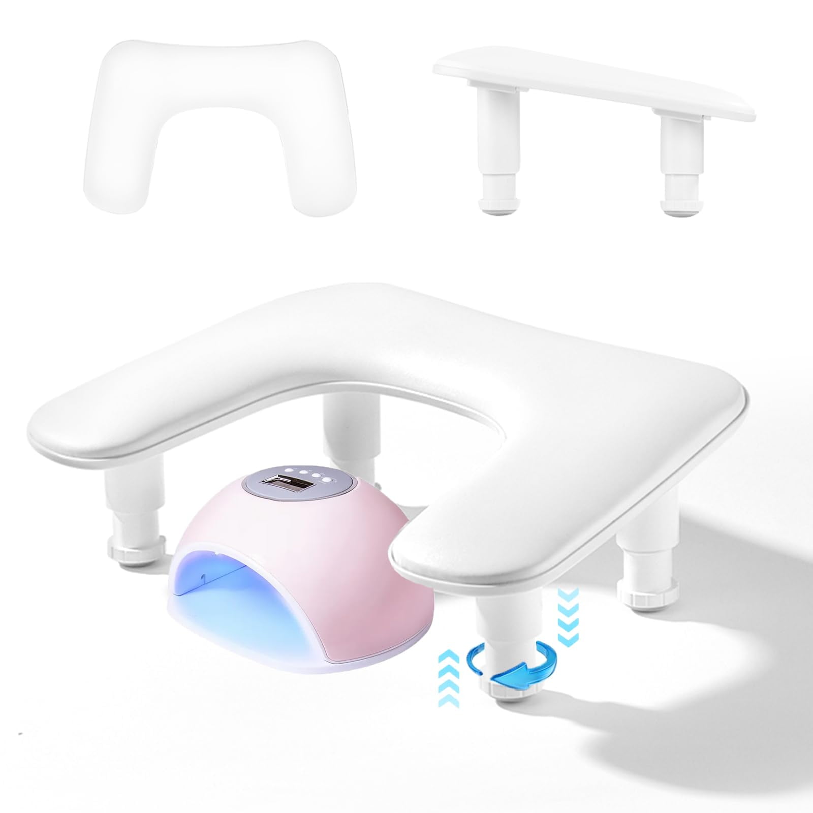 Arm Rest for Nails Tech, U-shaped Adjustable Nail Armrest,Large ...