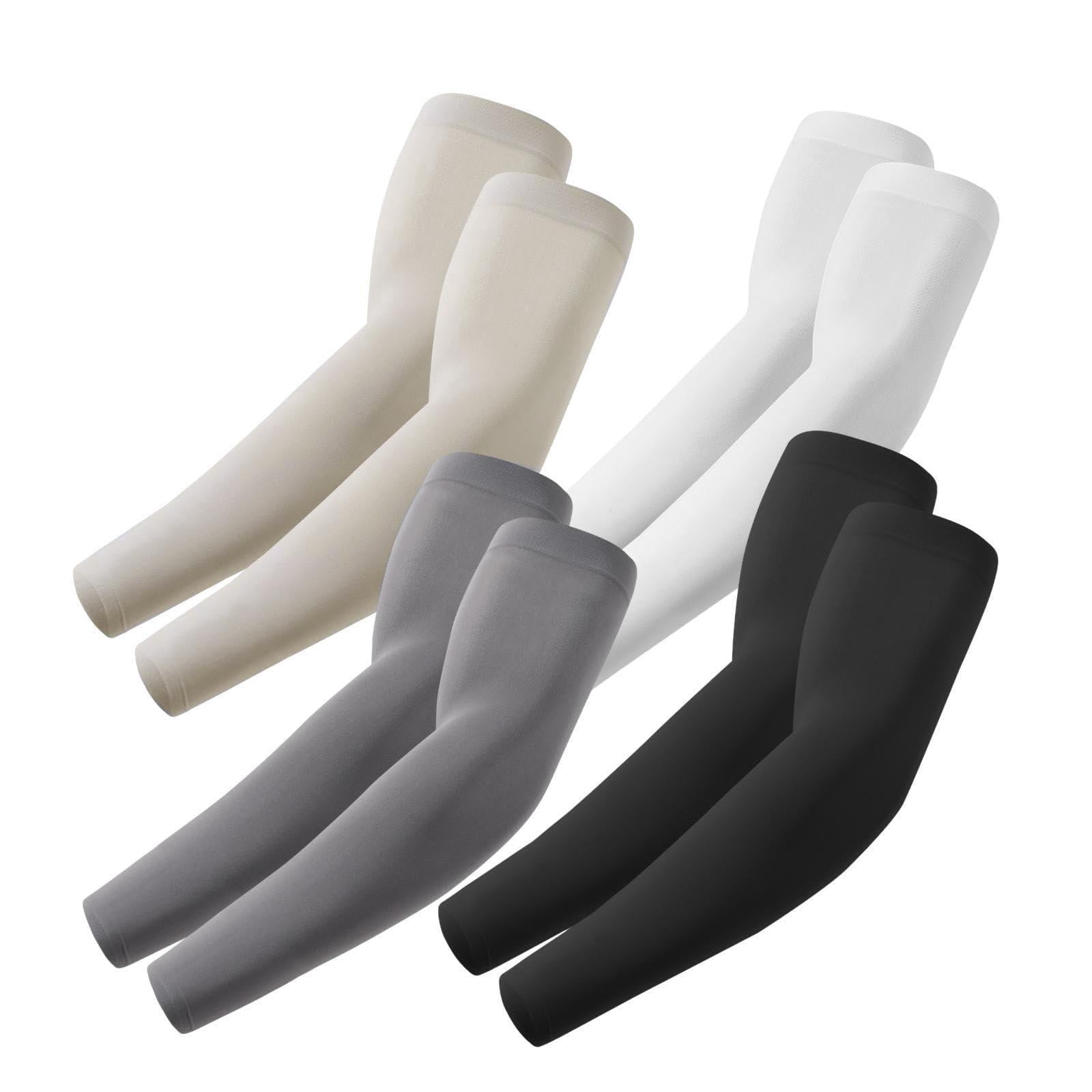 Arm Sleeves 4-Pair Set - Cooling & Breathable Sun Protection for Men ...