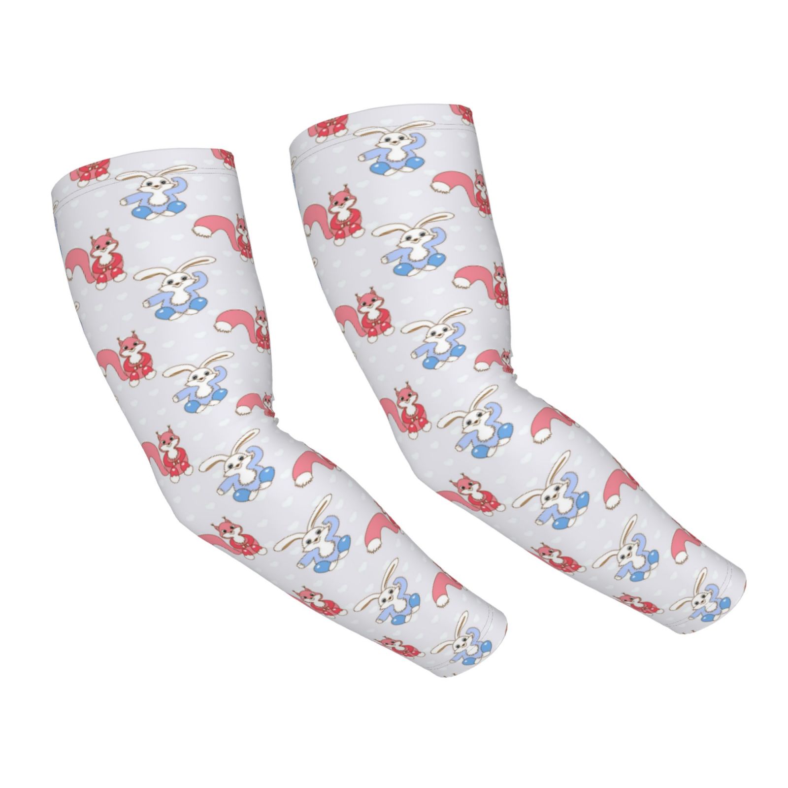 Arm Sleeves For Men/Women, Cute Cartoon Squirrel Rabbit Sun Protection ...