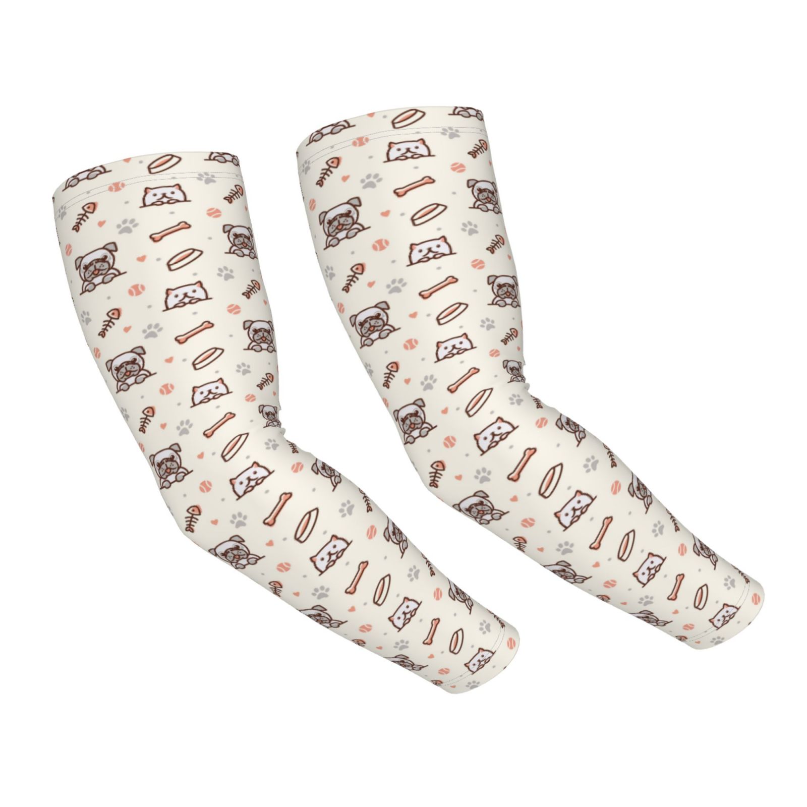 Arm Sleeves For Men/Women, Cute French Bulldog Cat Bones Sun Protection ...