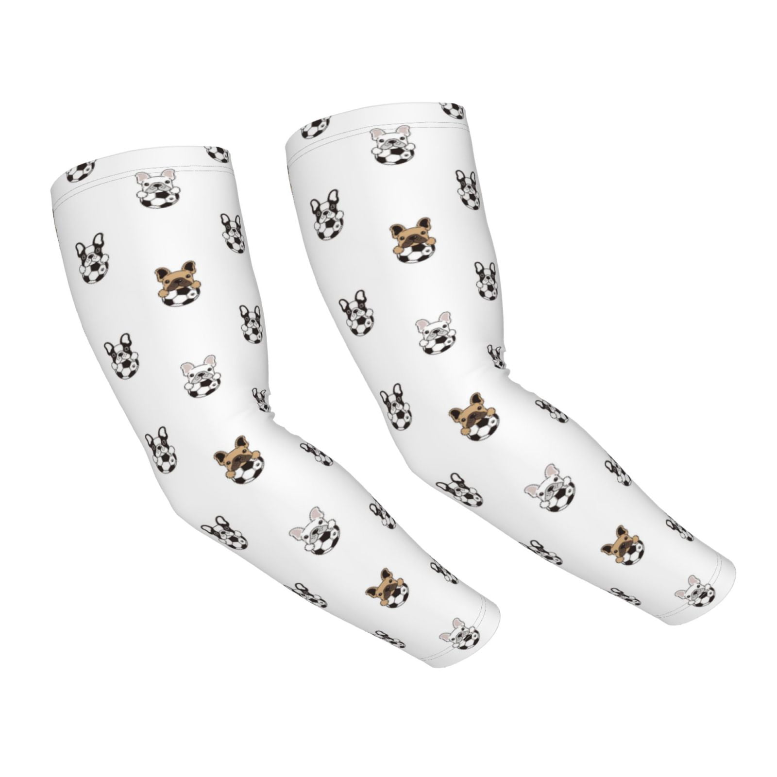 Arm Sleeves For Men/Women, Cute French Bulldog Football Sun Protection ...