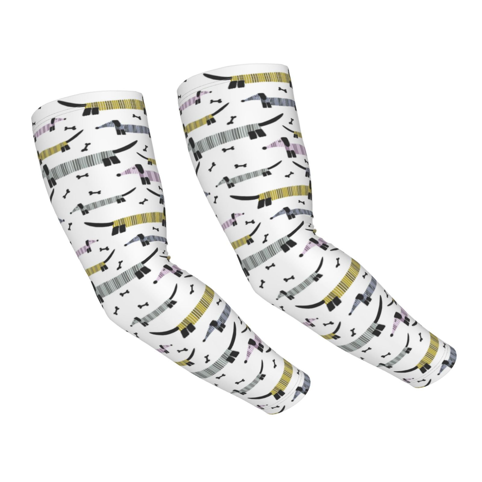 Arm Sleeves For Men/Women, Dachshund Dog Puppy Yellow Pink Sun ...