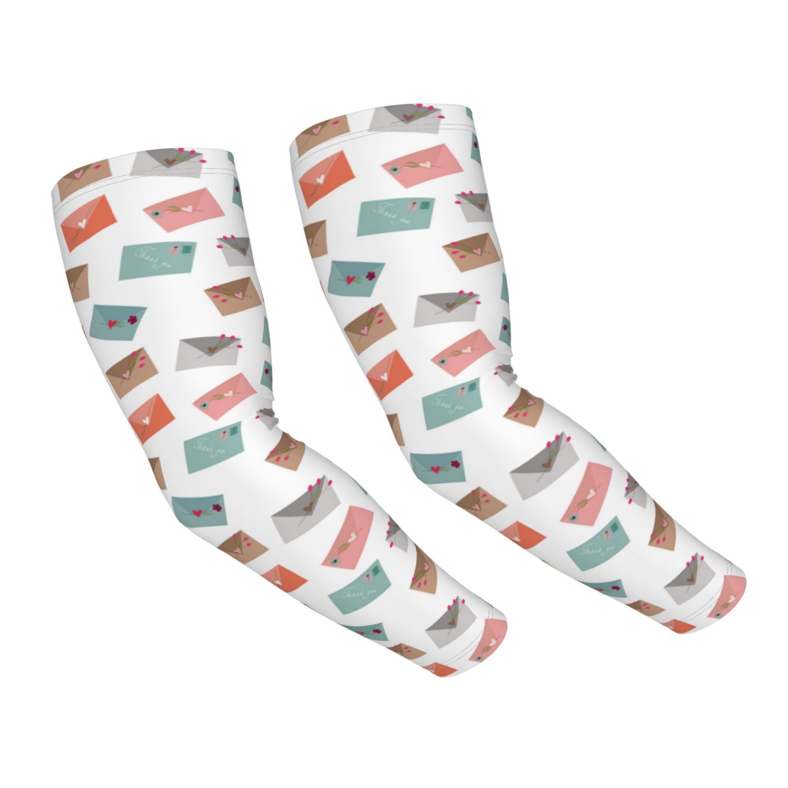 Arm Sleeves For Men/Women, Envelope Pattern Heart Sun Protection ...