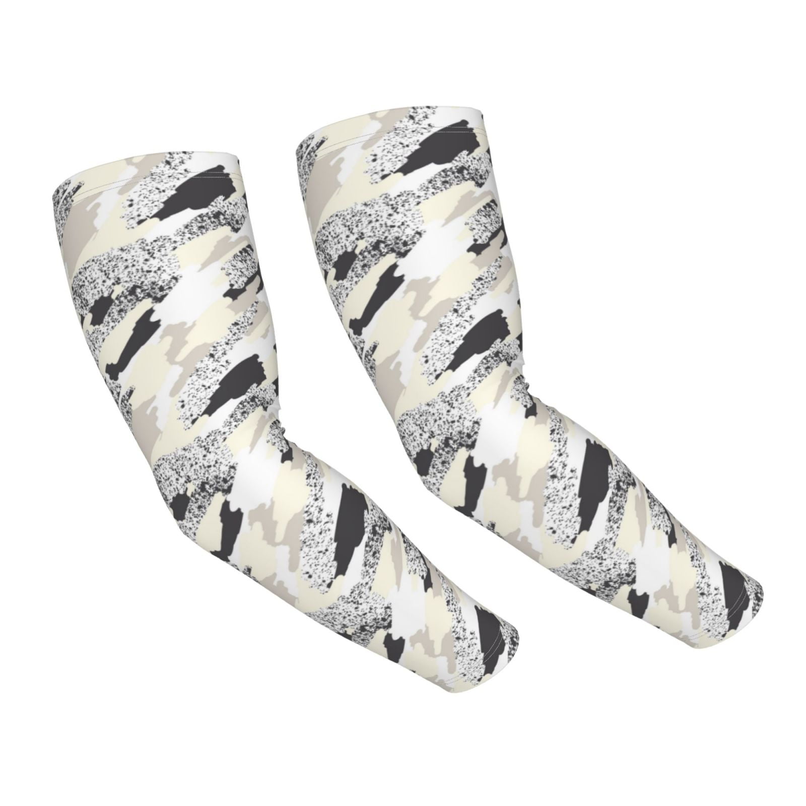 Arm Sleeves For Men/Women, Grey White Camouflage Sun Protection Cooling ...