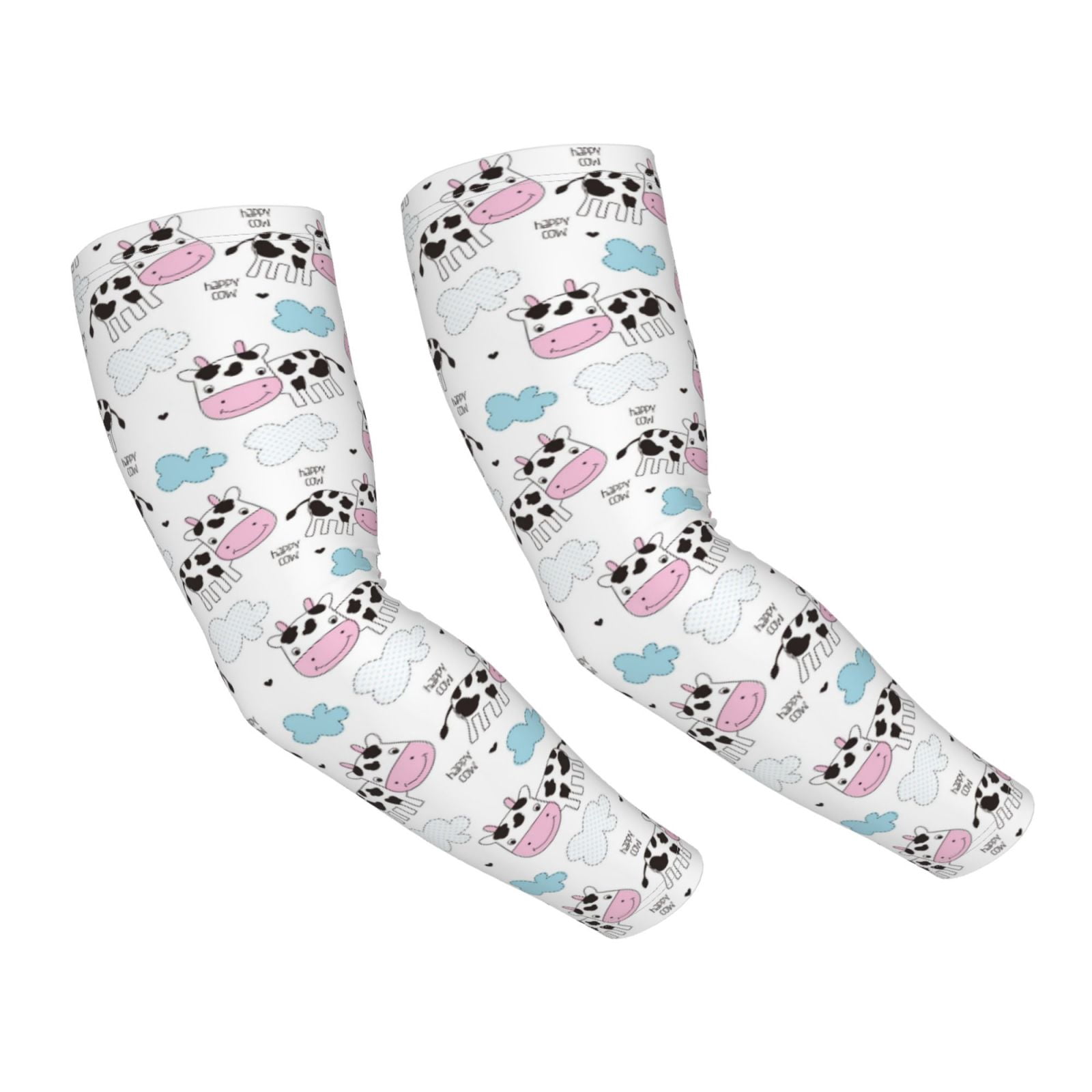 Arm Sleeves For Men/Women, Simple Funny Cute Cow Sun Protection Cooling ...
