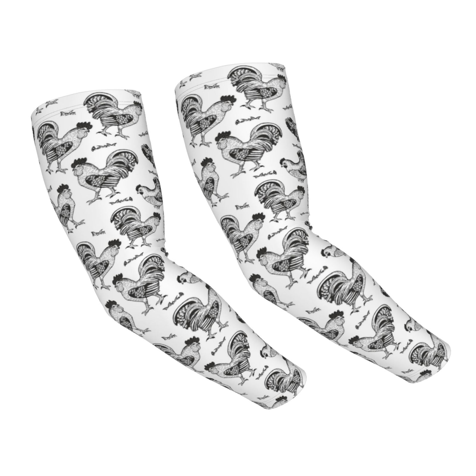 Arm Sleeves For Men/Women, Sketch Cute Chicken Grass Sun Protection ...
