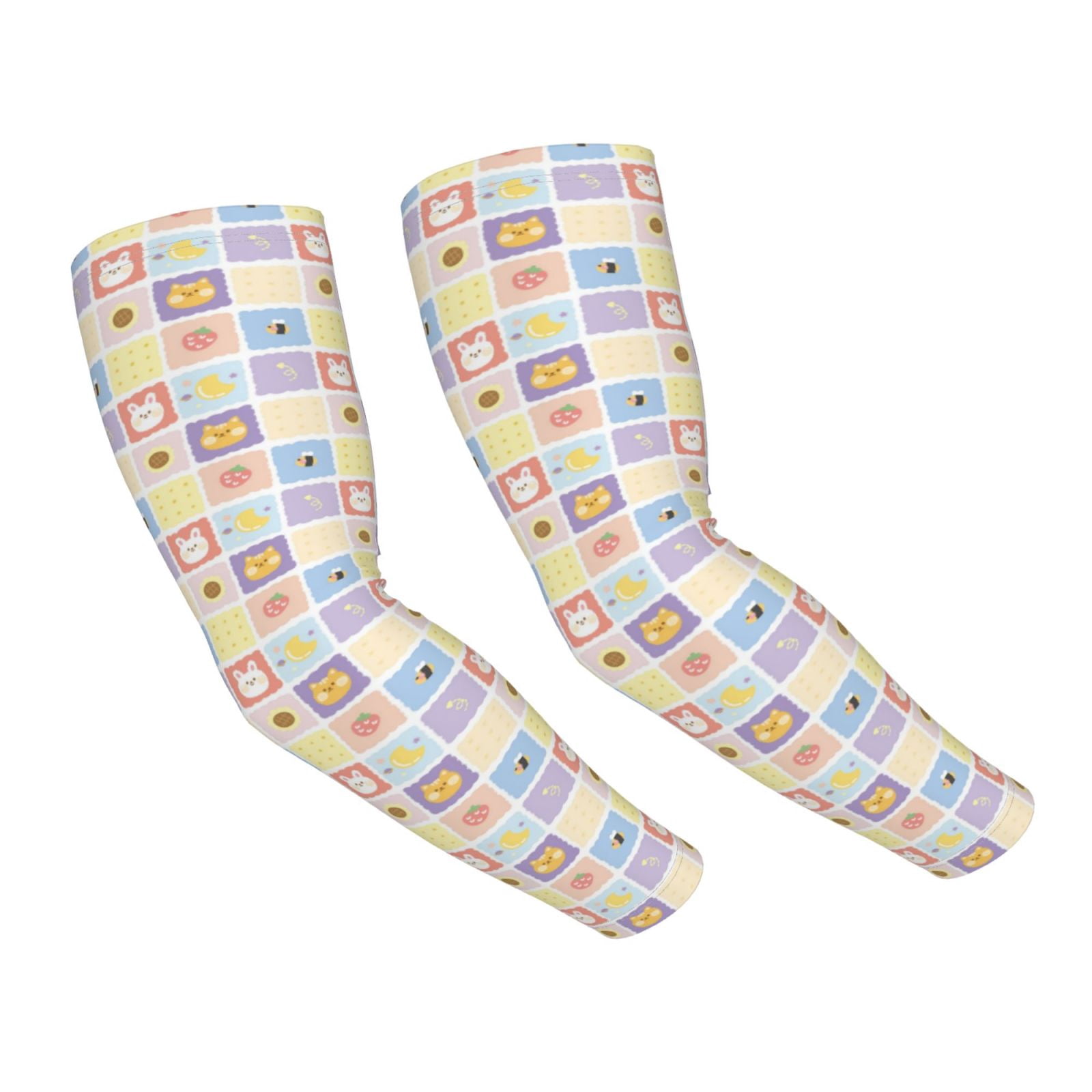 Arm Sleeves For Men/Women, Sticker Style Cute Rabbit Cat Sun Protection ...