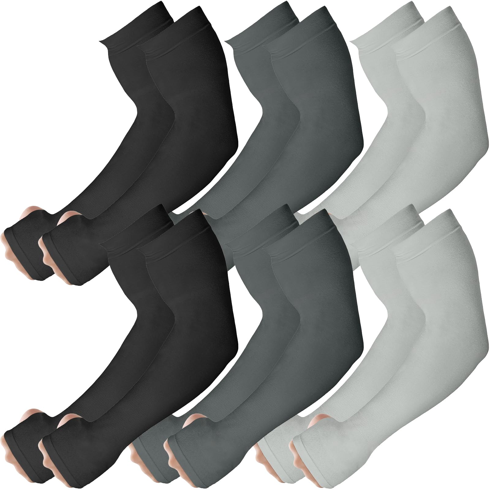 Arm Sleeves for Men And Women to Cover with Thumb Holes, Sun Uv ...