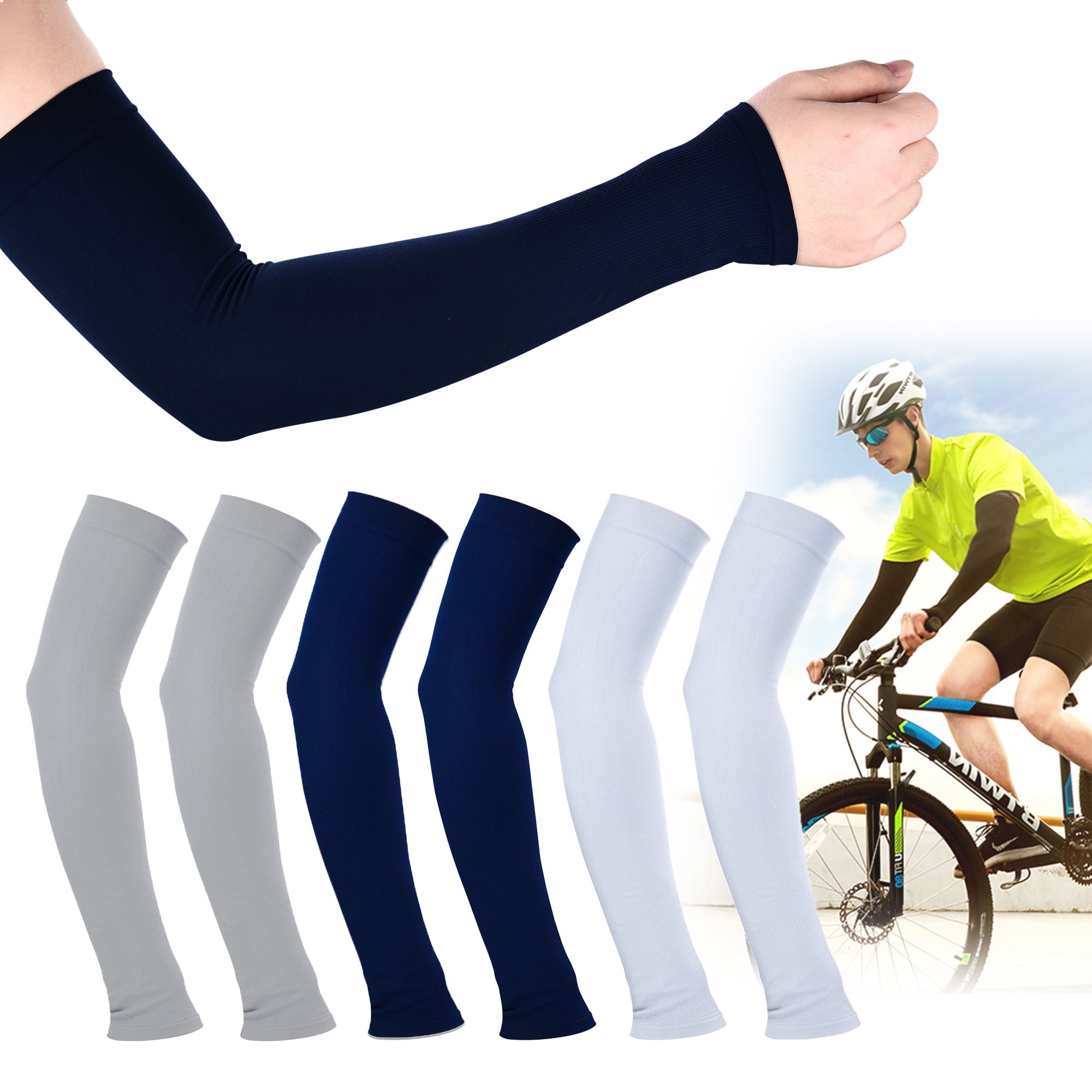 Arm Sleeves for Men & Women, UPF 50+ Cooling Athletic Sports Sleeve ...