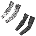 Arm Sleeves UV Sun Protection 2 Pairs Print Summer Outdoor Cooling ...