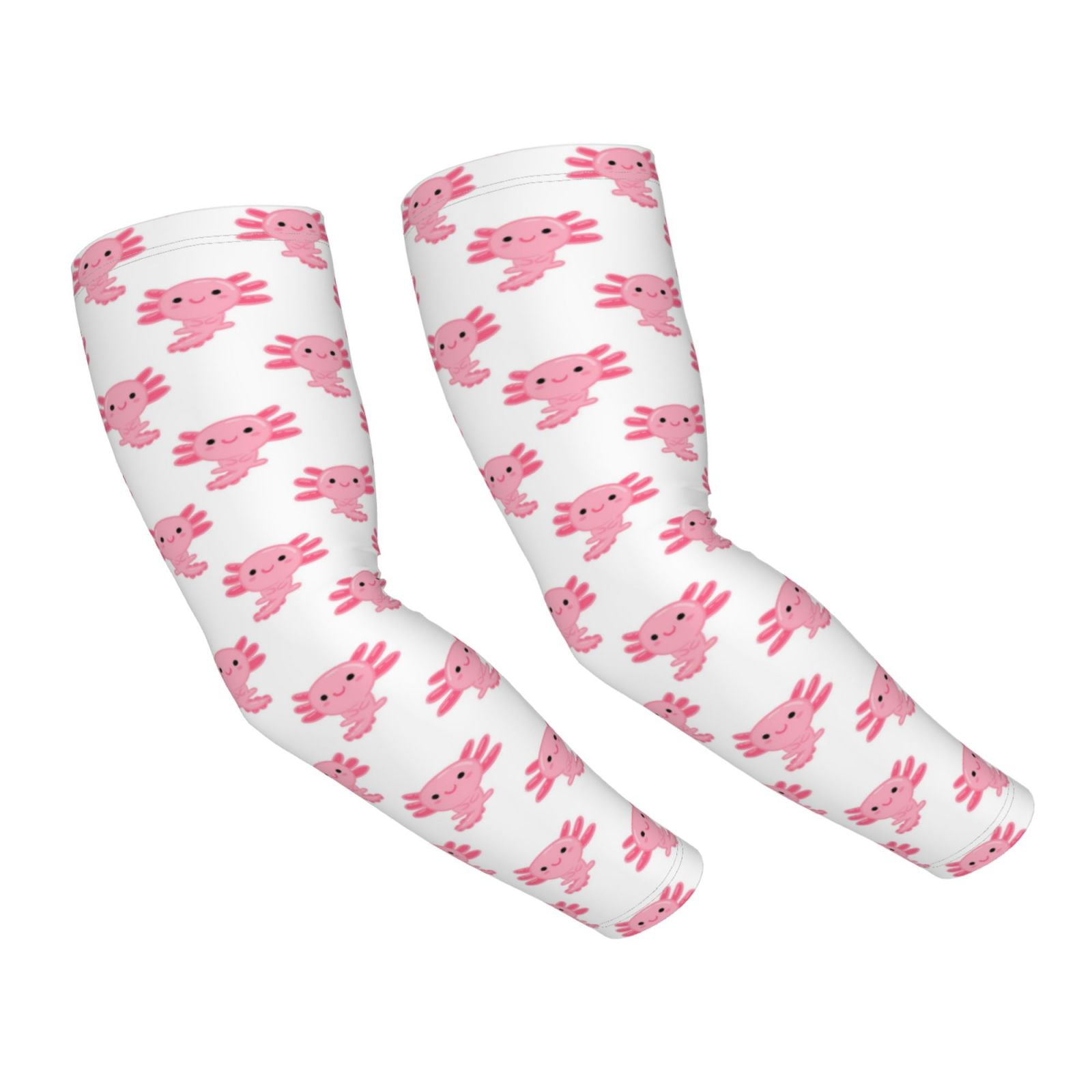 Arm Sleeves for Men/Women, Cute Axolotl pink Sun Protection Cooling ...