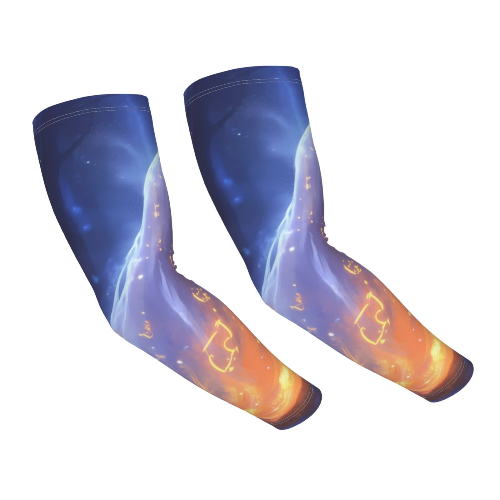 Arm Sleeves for Men/Women, Halloween Glowing Ghost Sun Protection ...