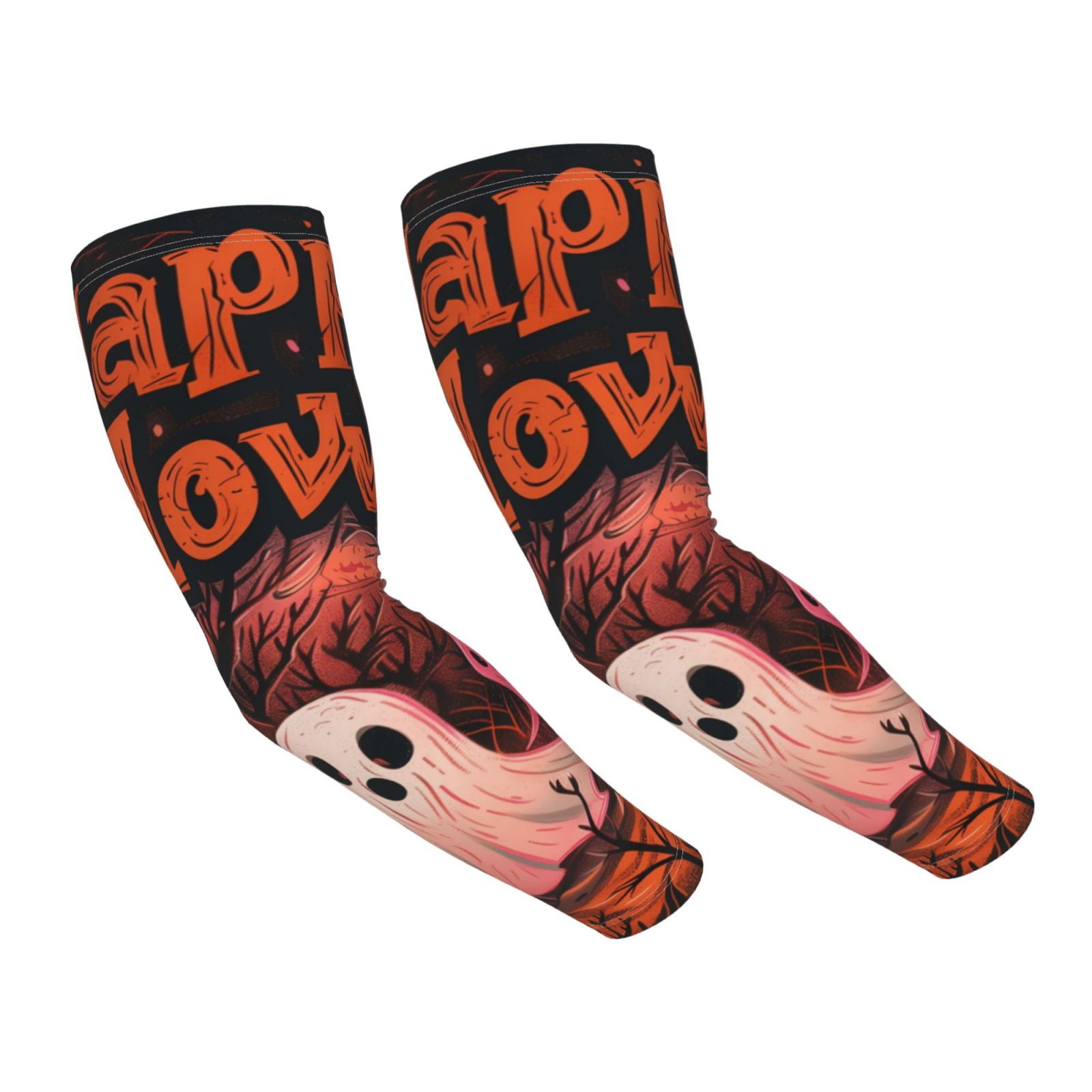 Arm Sleeves for Men/Women - Halloween Happy Cute Ghost Sun Protection ...