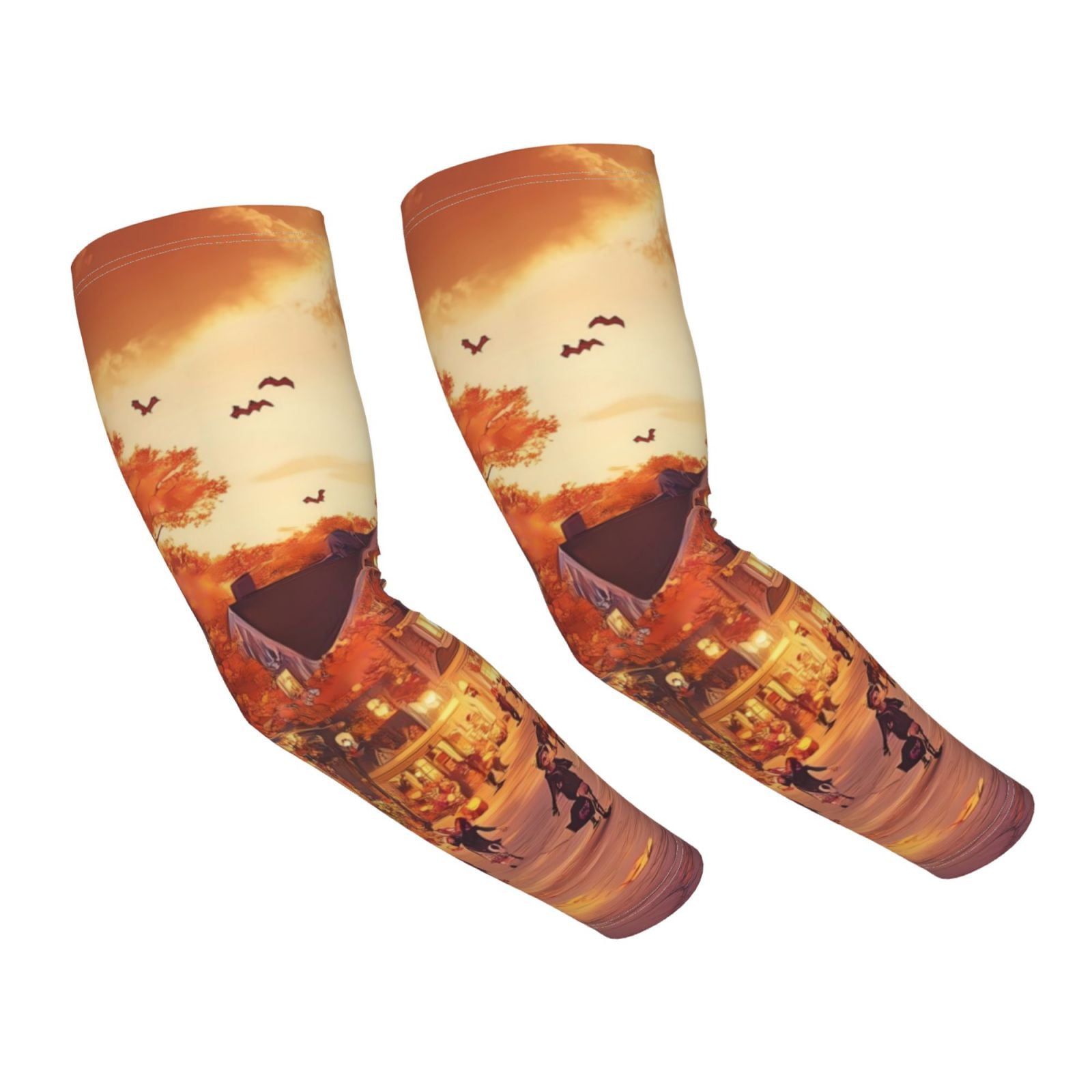 Arm Sleeves for Men/Women - Halloween Street Party B Sun Protection ...