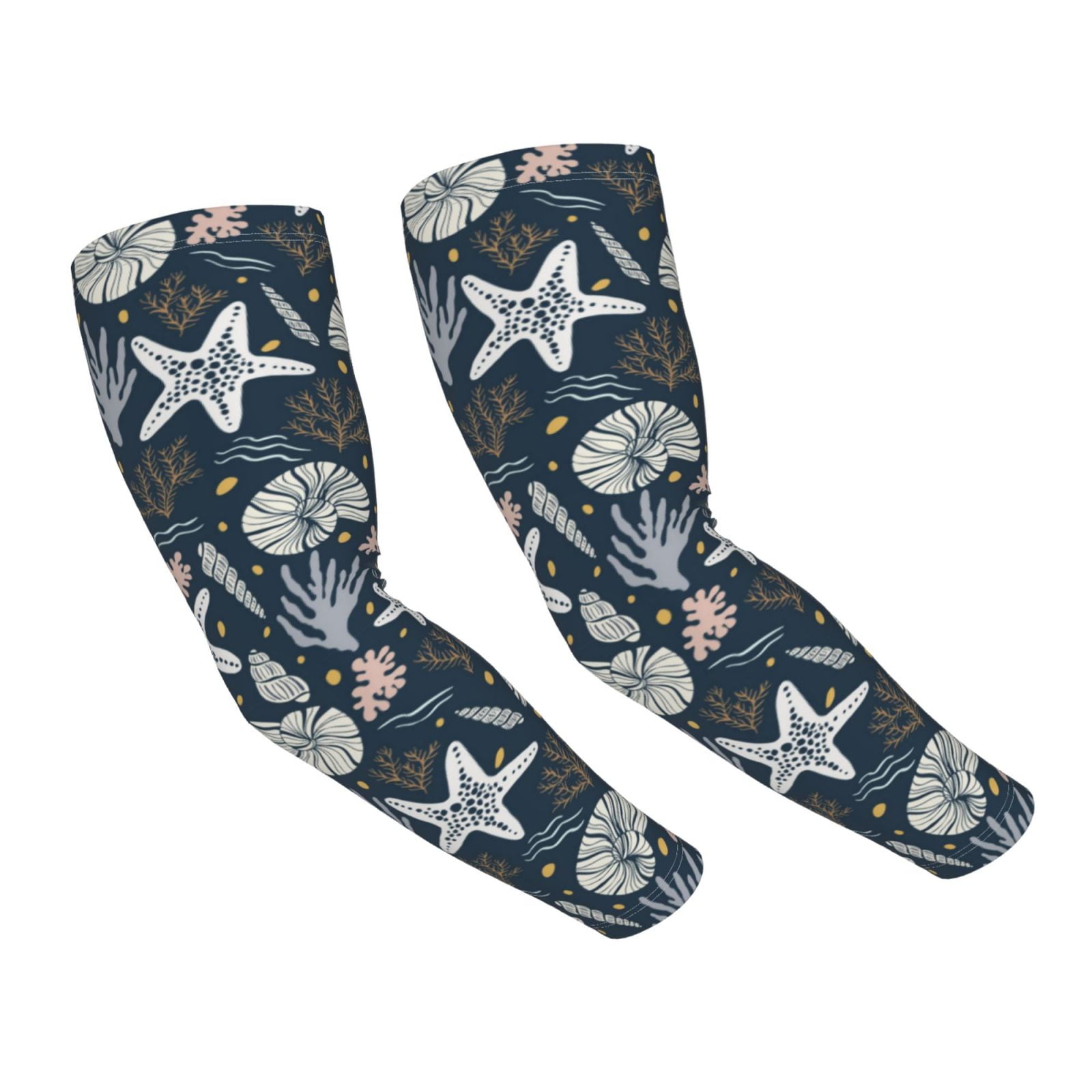 Arm Sleeves for Men/Women - Sea Shells 1 Sun Protection Cooling Sports ...