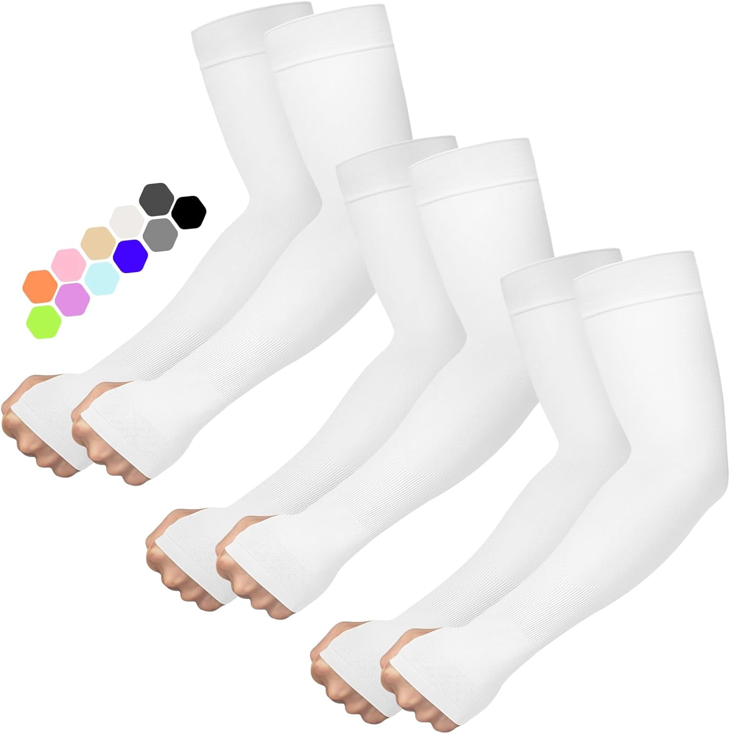 Arm Sleeves for Men Women Upf 50 Compression Arm Sleeve for UV Blocking ...