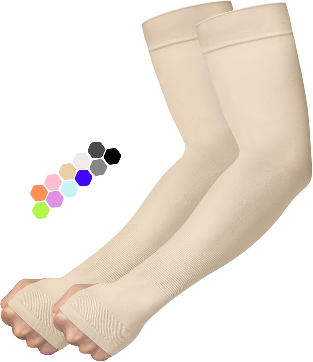 Arm Sleeves for Men Women Upf 50 Compression Arm Sleeve for UV Blocking ...