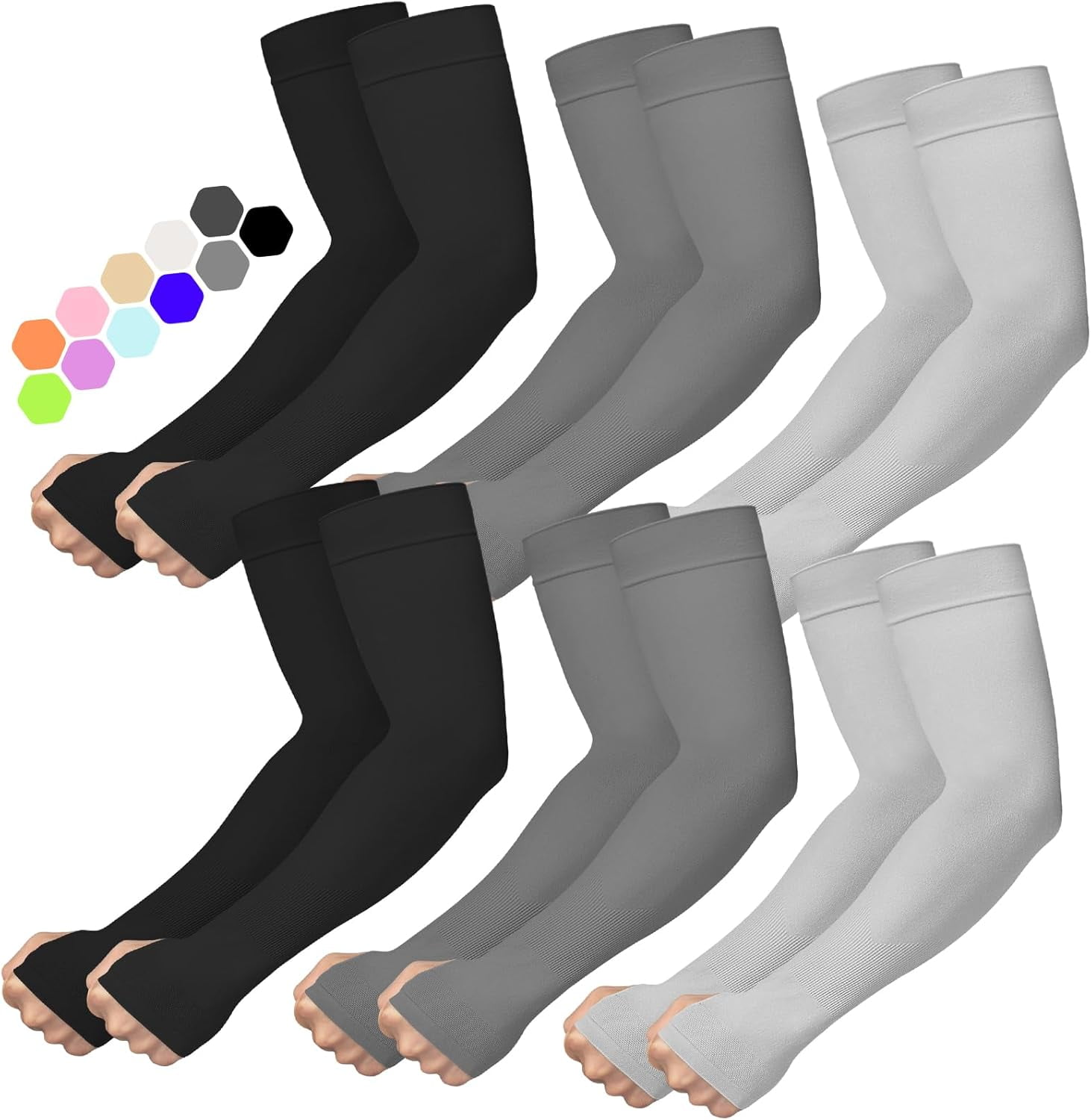 Arm Sleeves for Men Women Upf 50 Compression Arm Sleeve for UV Blocking ...