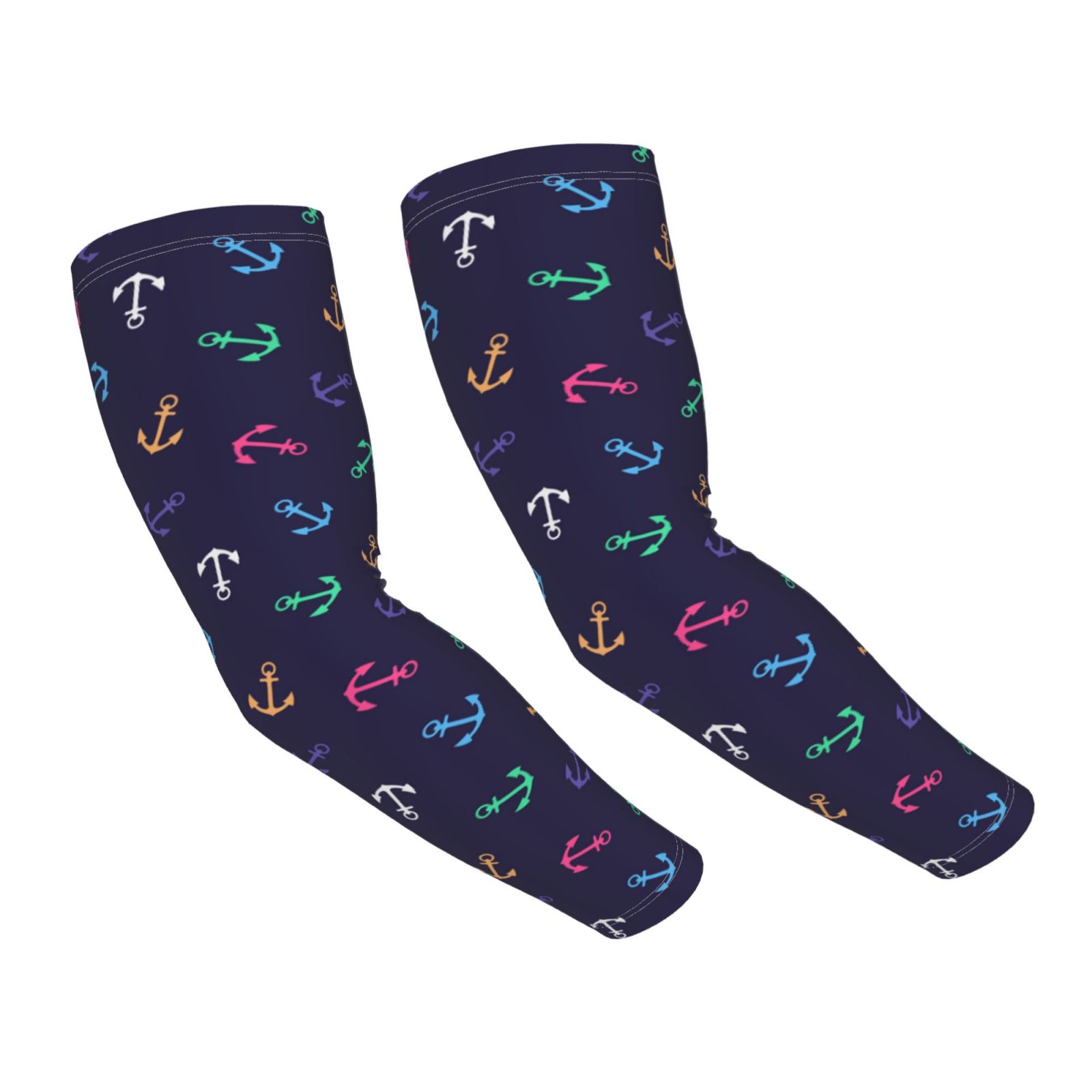 Arm Sleeves for Men/Women - colorful anchors cute print Sun Protection ...