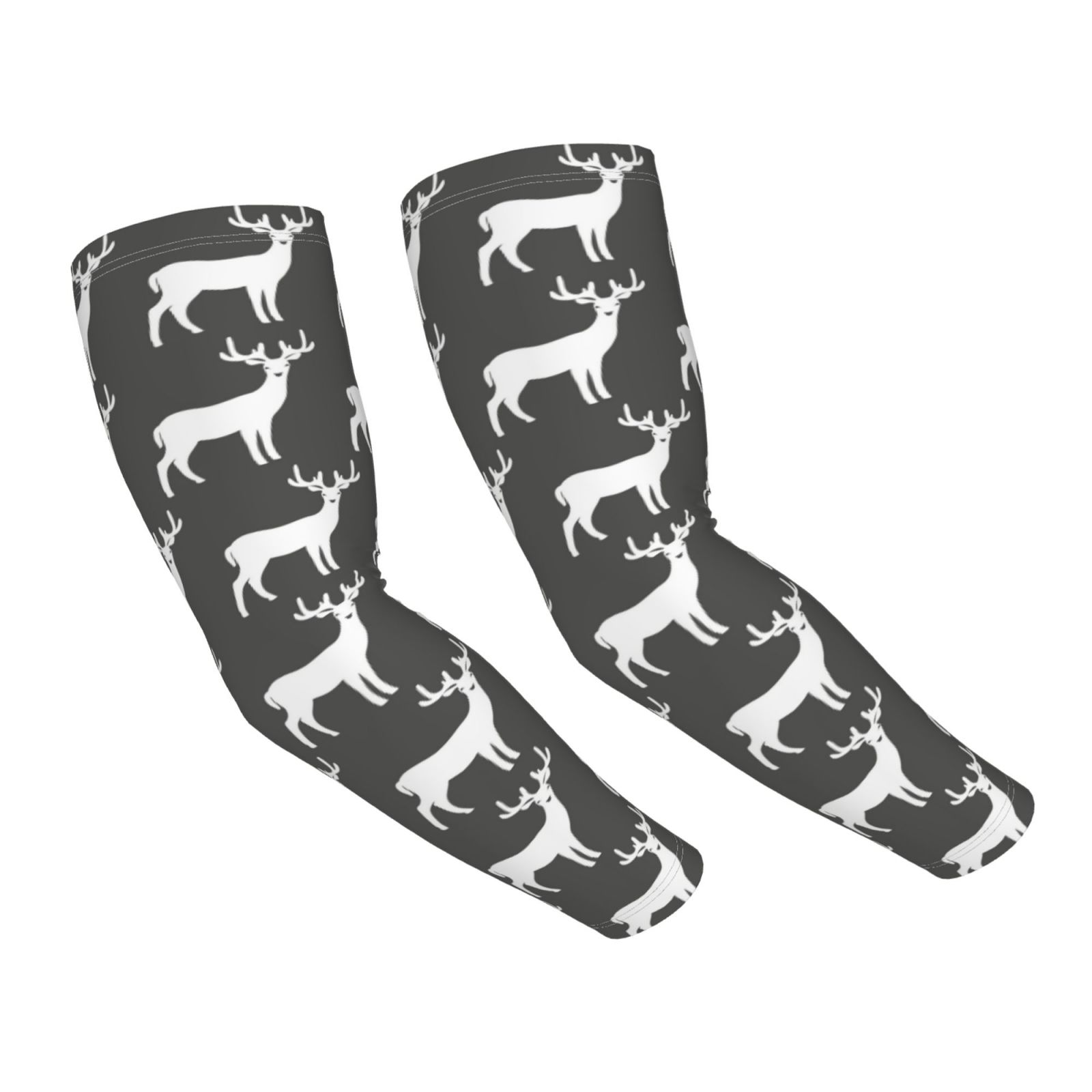 Arm Sleeves for Men/Women - cute white Deer print Sun Protection ...