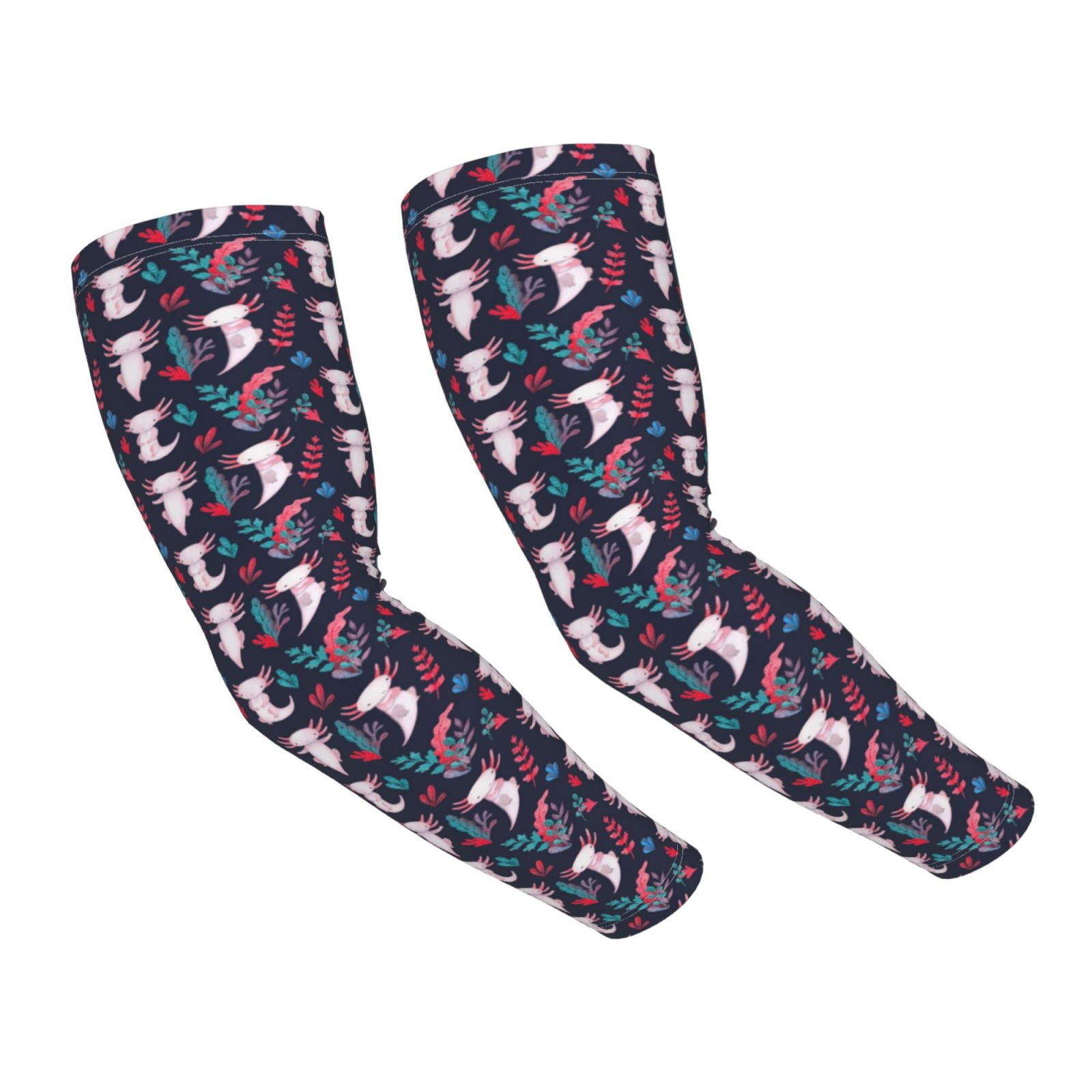Arm Sleeves for Men/Women, pink navyblue cute axolotl Sun Protection ...