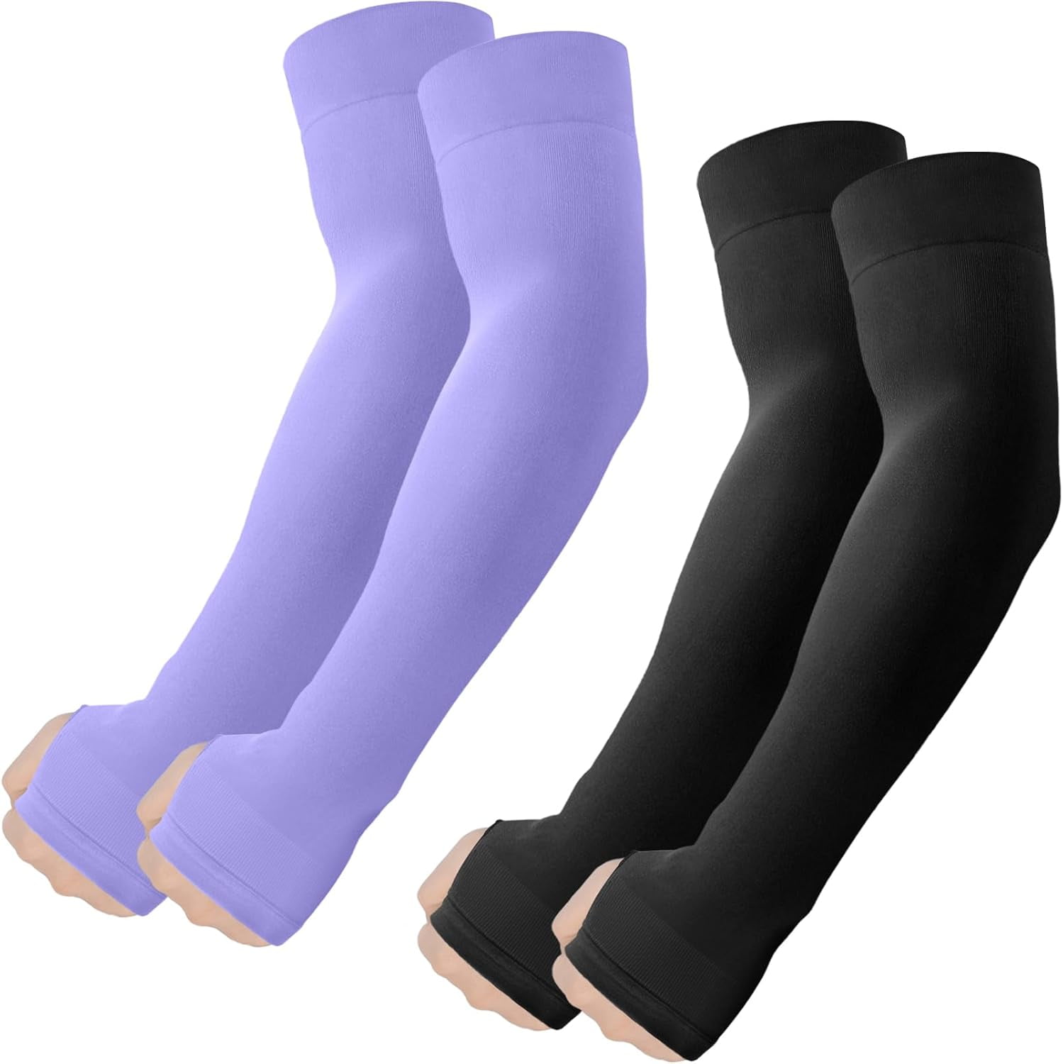 Arm Sleeves with Thumb Hole, UV Sun Protection Cooling Compression ...