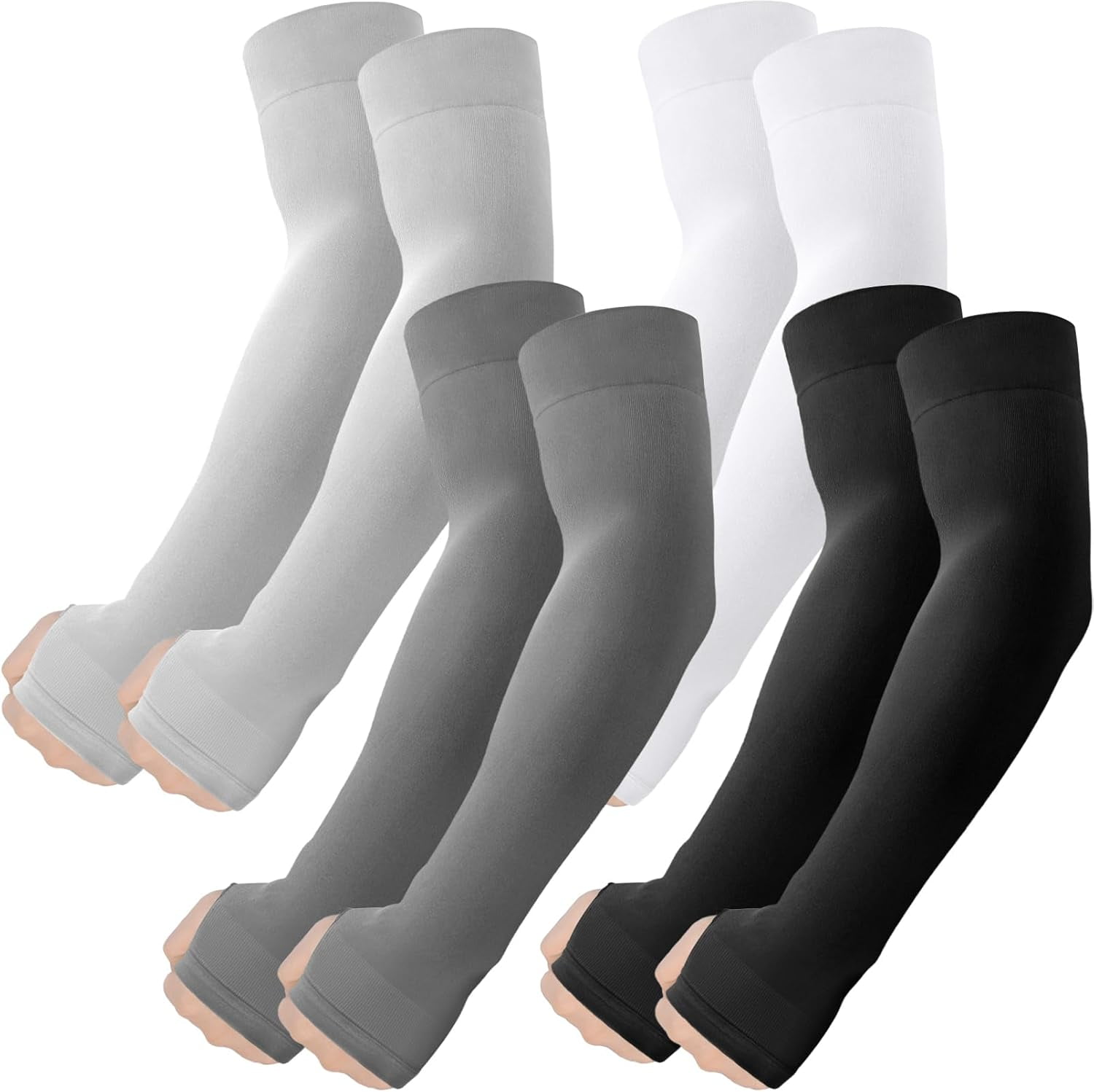 Arm Sleeves with Thumb Hole, UV Sun Protection Cooling Compression ...