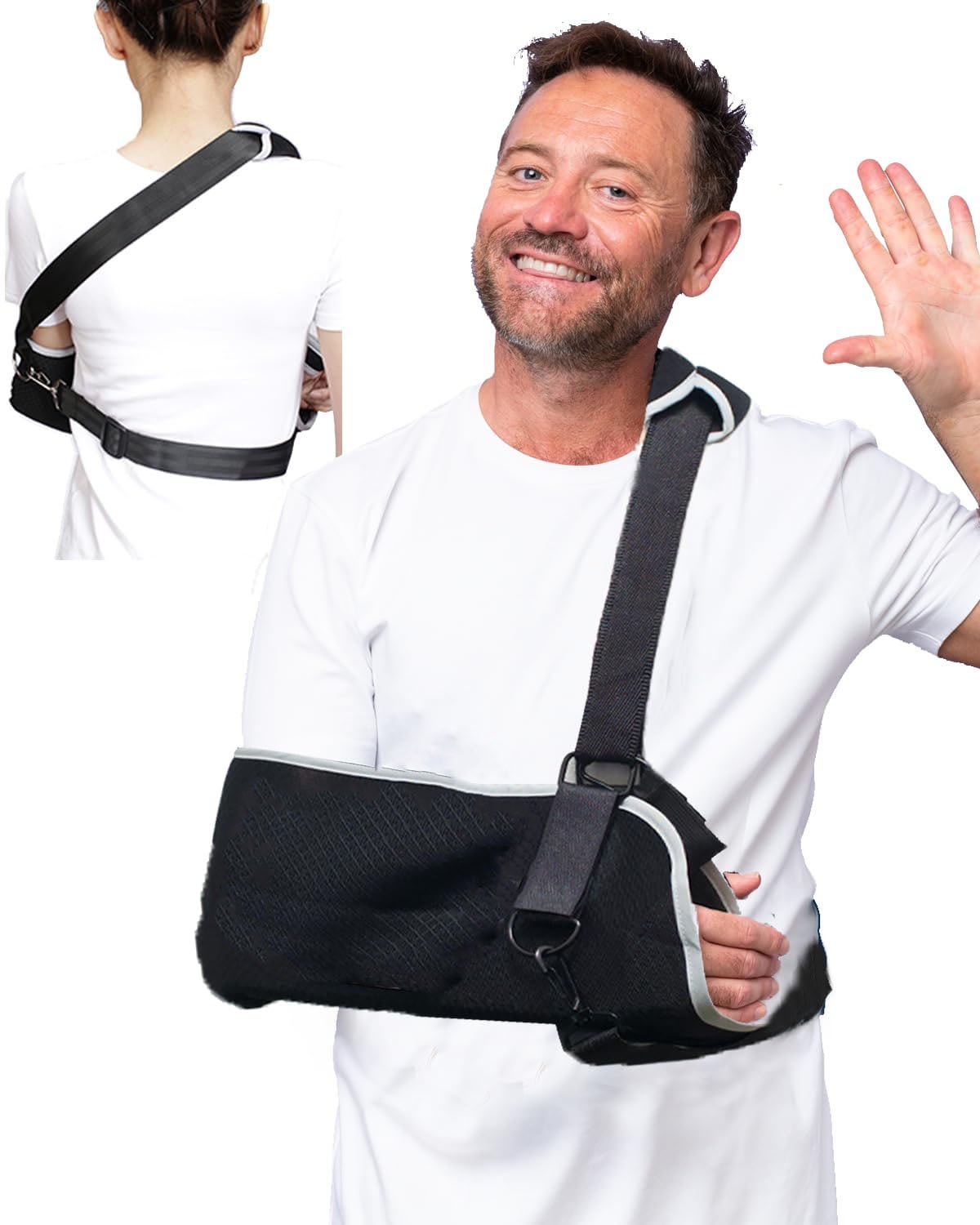 Arm Sling Shoulder Immobilizer, Medical Rotator Cuff Support Brace with ...