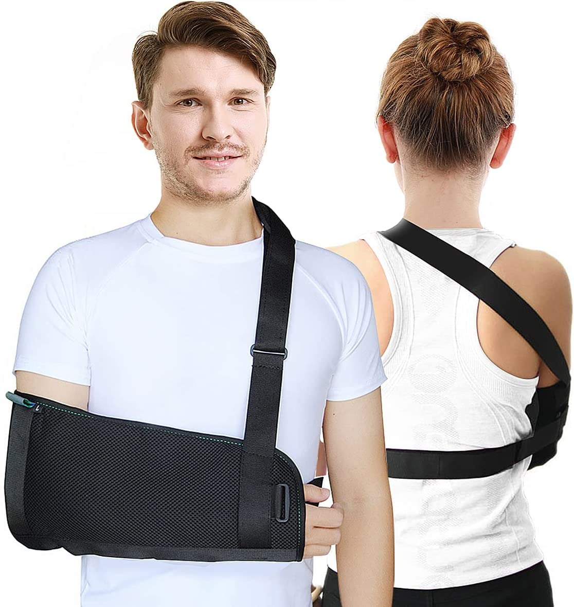 Arm Sling Shoulder Immobilizer for Shoulder Injury with Back Belt Men ...