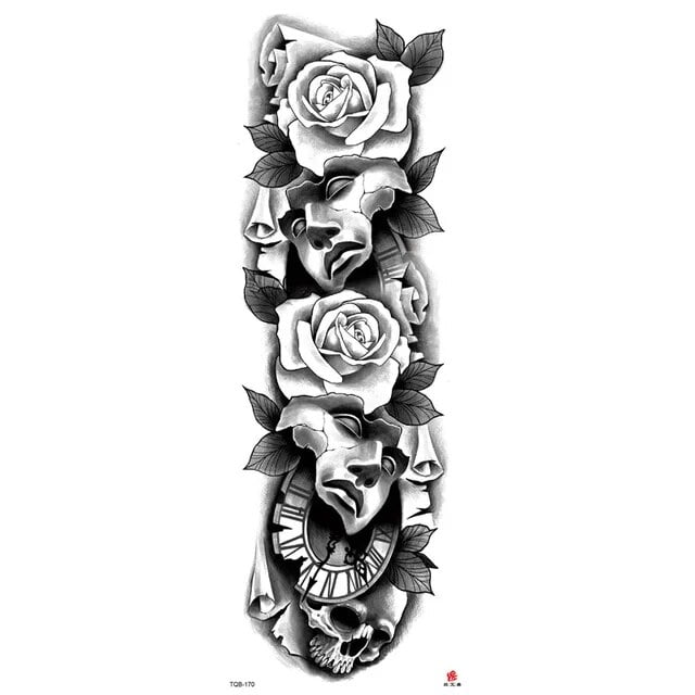 Arm Tattoo Stickers Waterproof Temporary Tattoo Stickers Large Arm ...