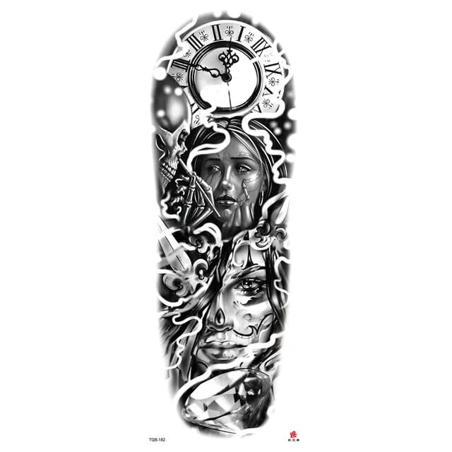 Arm Tattoo Stickers Waterproof Temporary Tattoo Stickers Large Arm ...