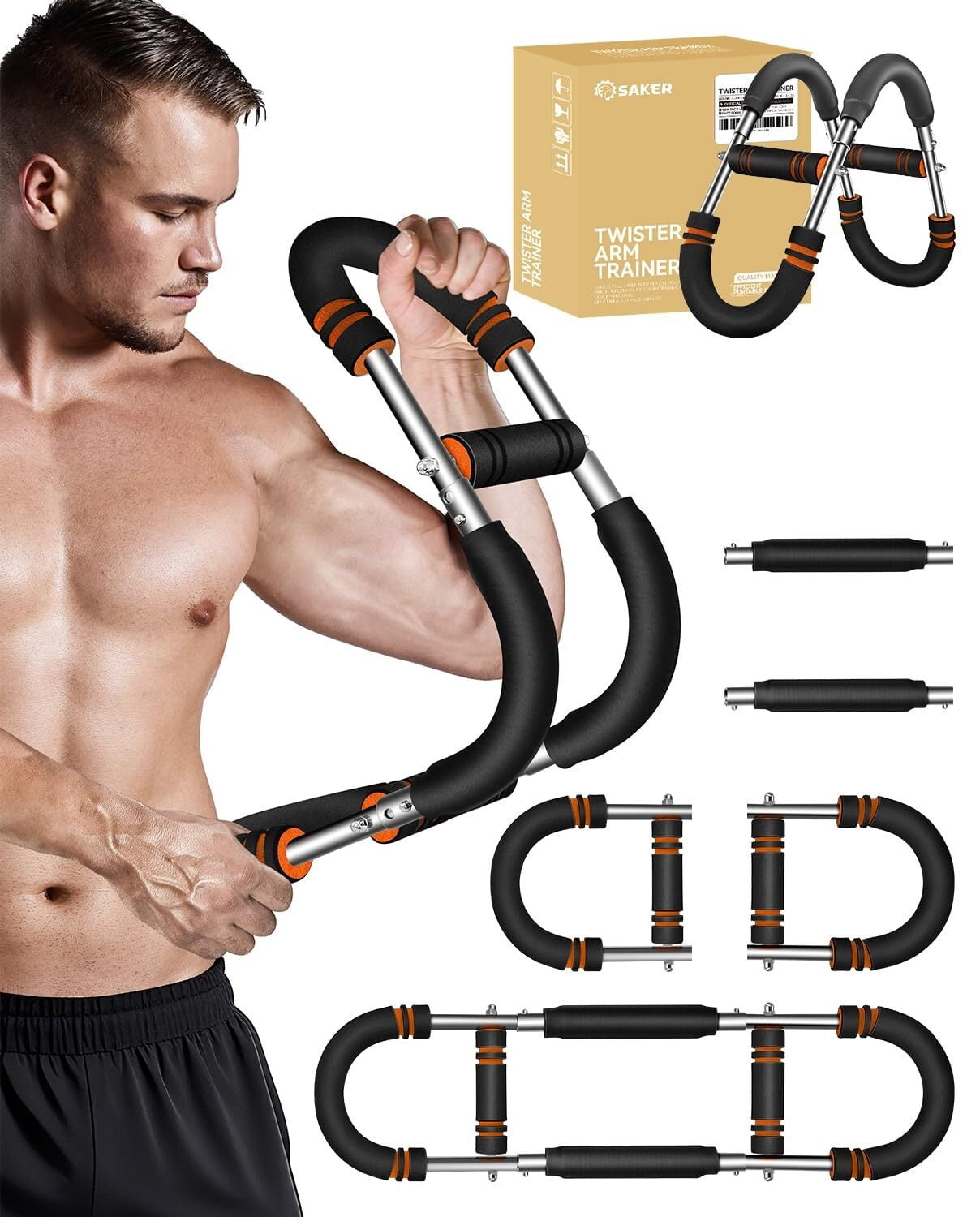 Arm Trainer, Adjustable Chest Workout Equipment,Forearm Strengthener ...