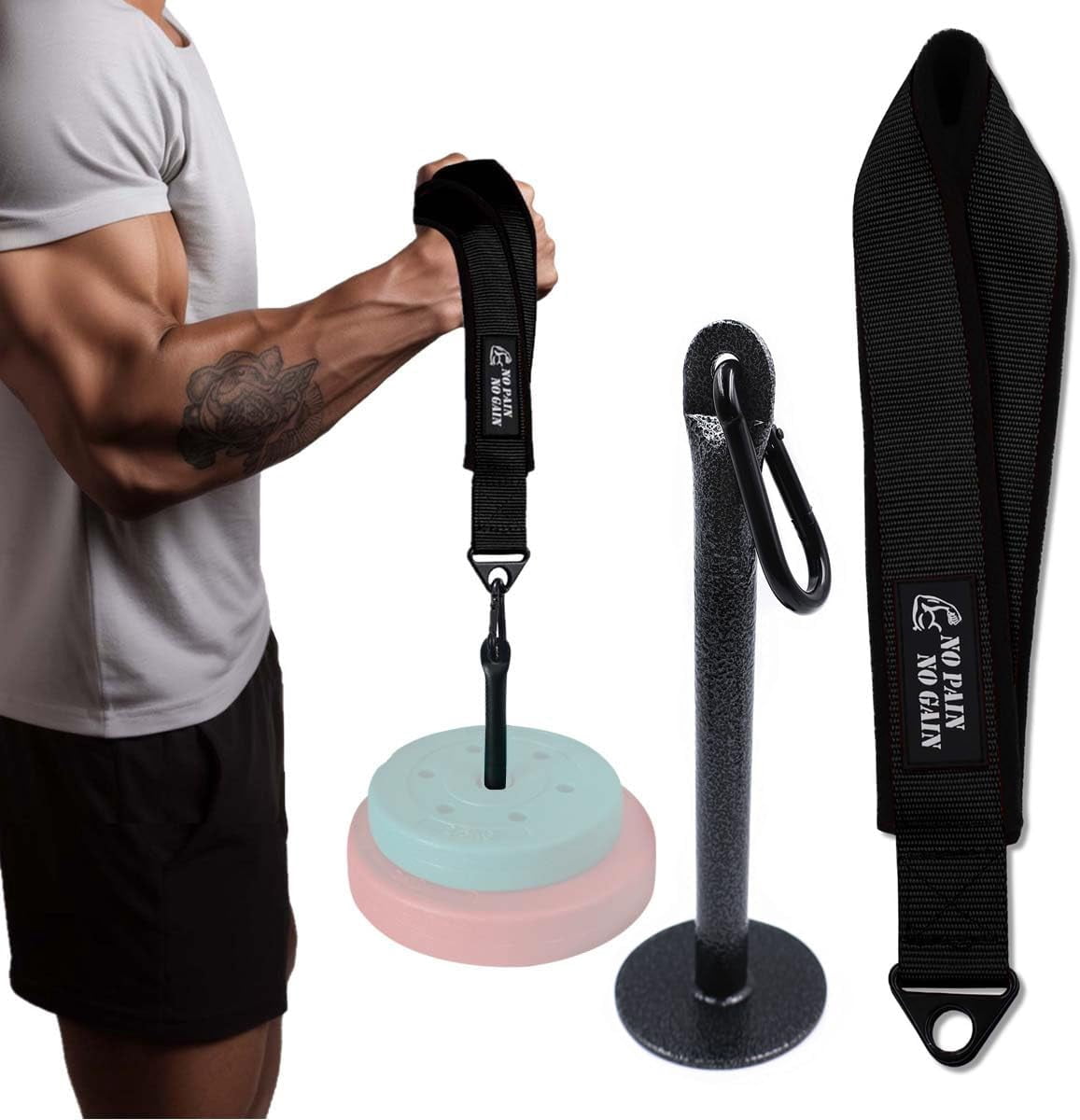 Arm Wrestling Strap Belt Hand Grip Arm Finger Forearm Exerciser ...