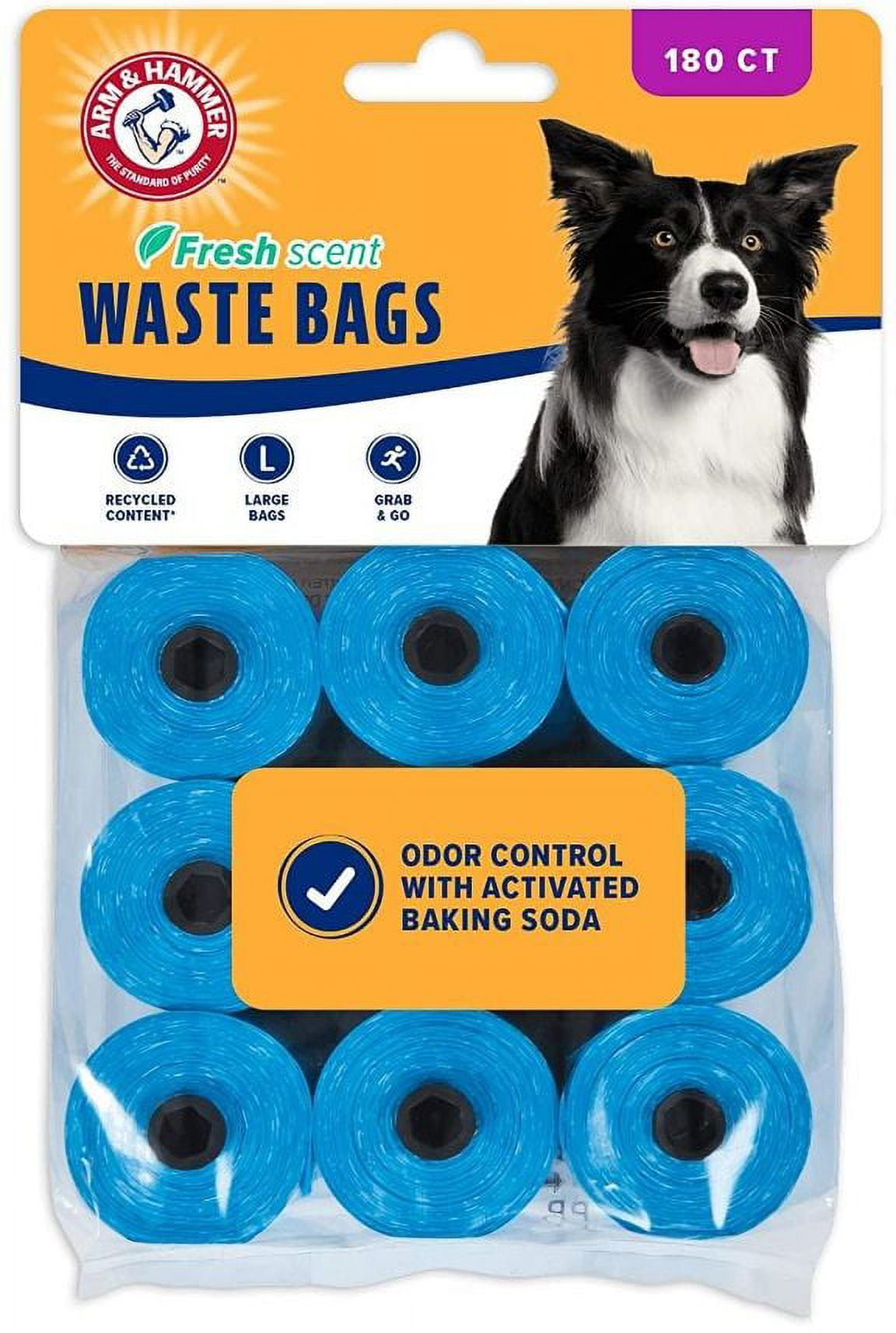 Arm and Hammer Dog Waste Refill Bags Fresh Scent Blue [Dog, Waste ...
