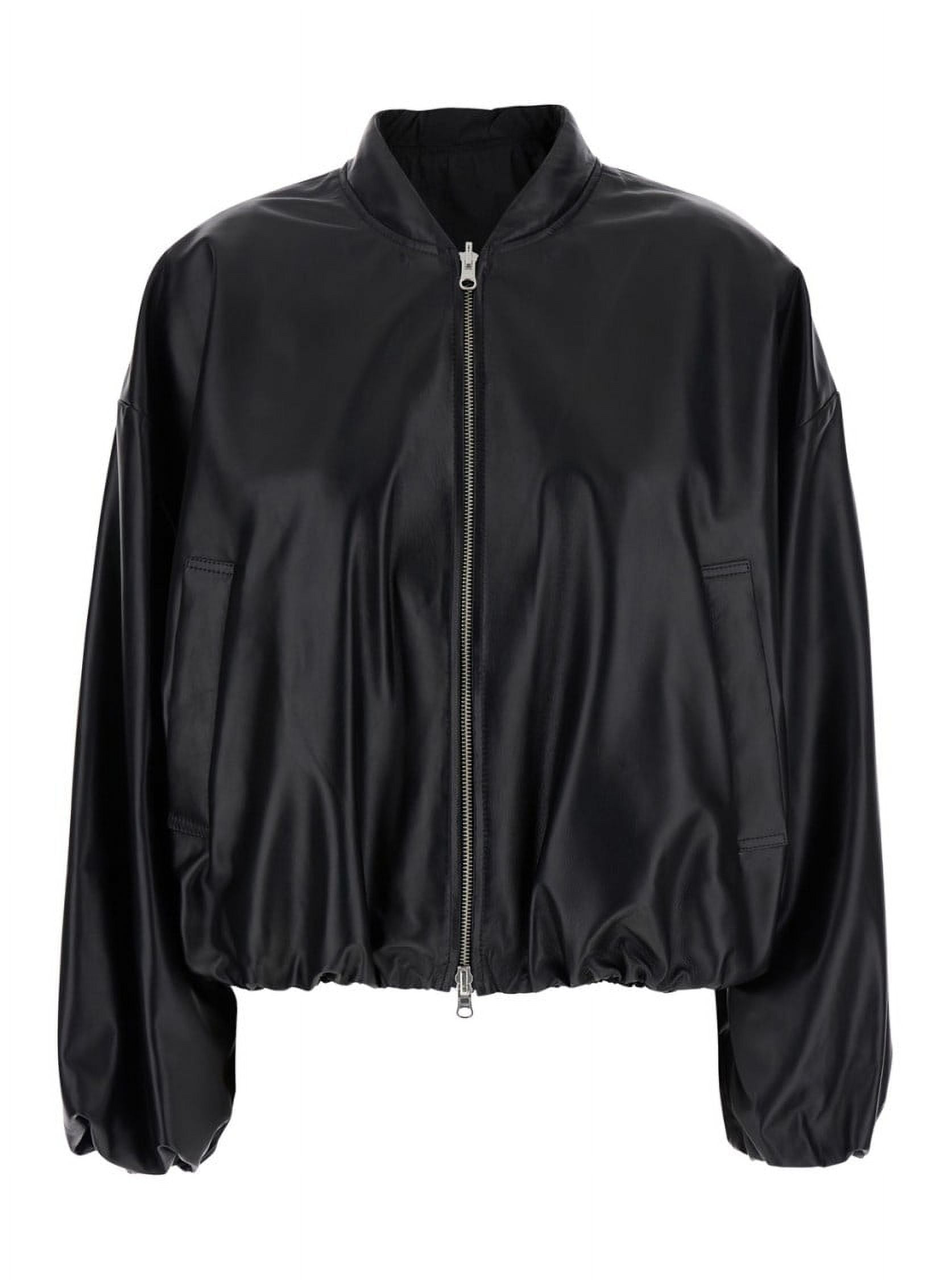 Arma Women's Nova' Black Bomber Jacket With Front Zip Closure In ...