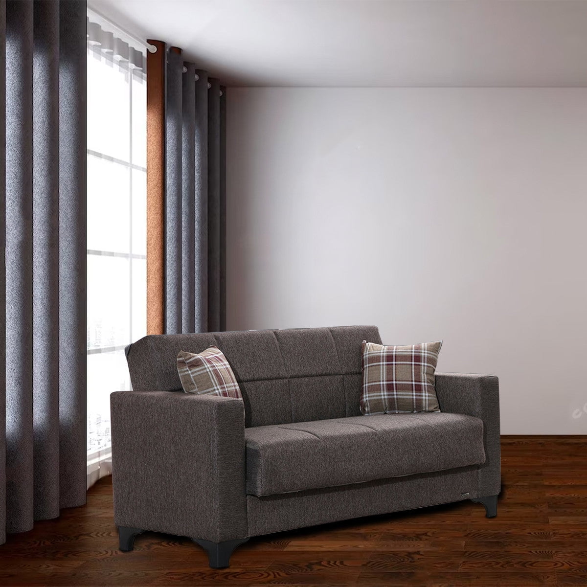 Armada Brown Fabric Loveseat - Walmart.com