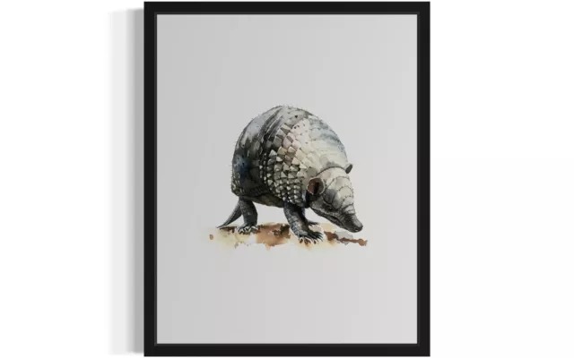 Armadillo Animal Watercolor Art Print Poster Wall Art Painting NO FRAMED POSTER - Walmart.com