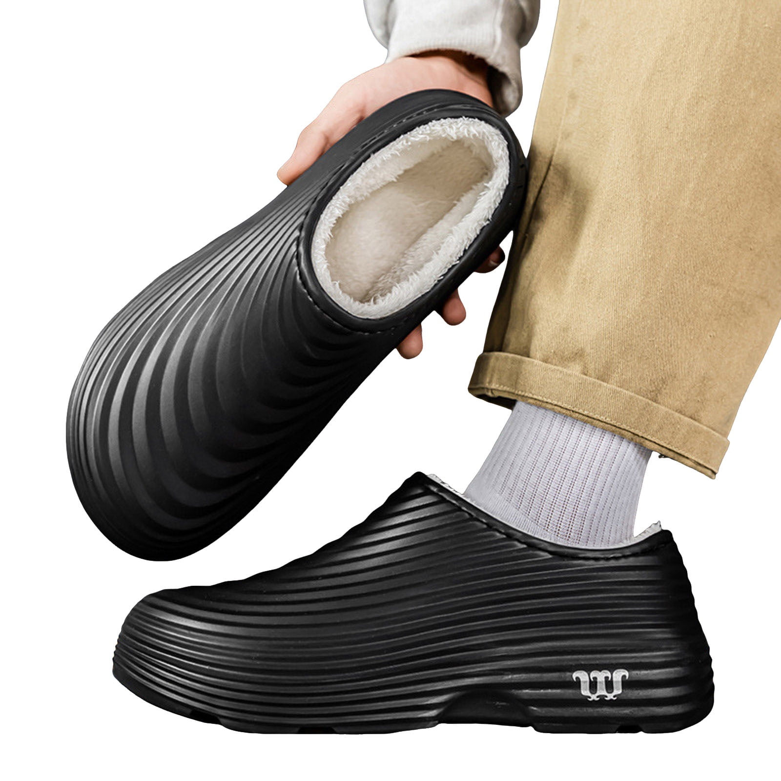 Armadillo Clogs Work Shoes for Women Men Non Slip Fleece Winter Chef ...