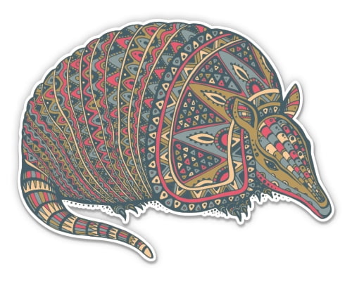 Armadillo Colorful - 7" Vinyl Sticker - For Car Laptop I-Pad ...