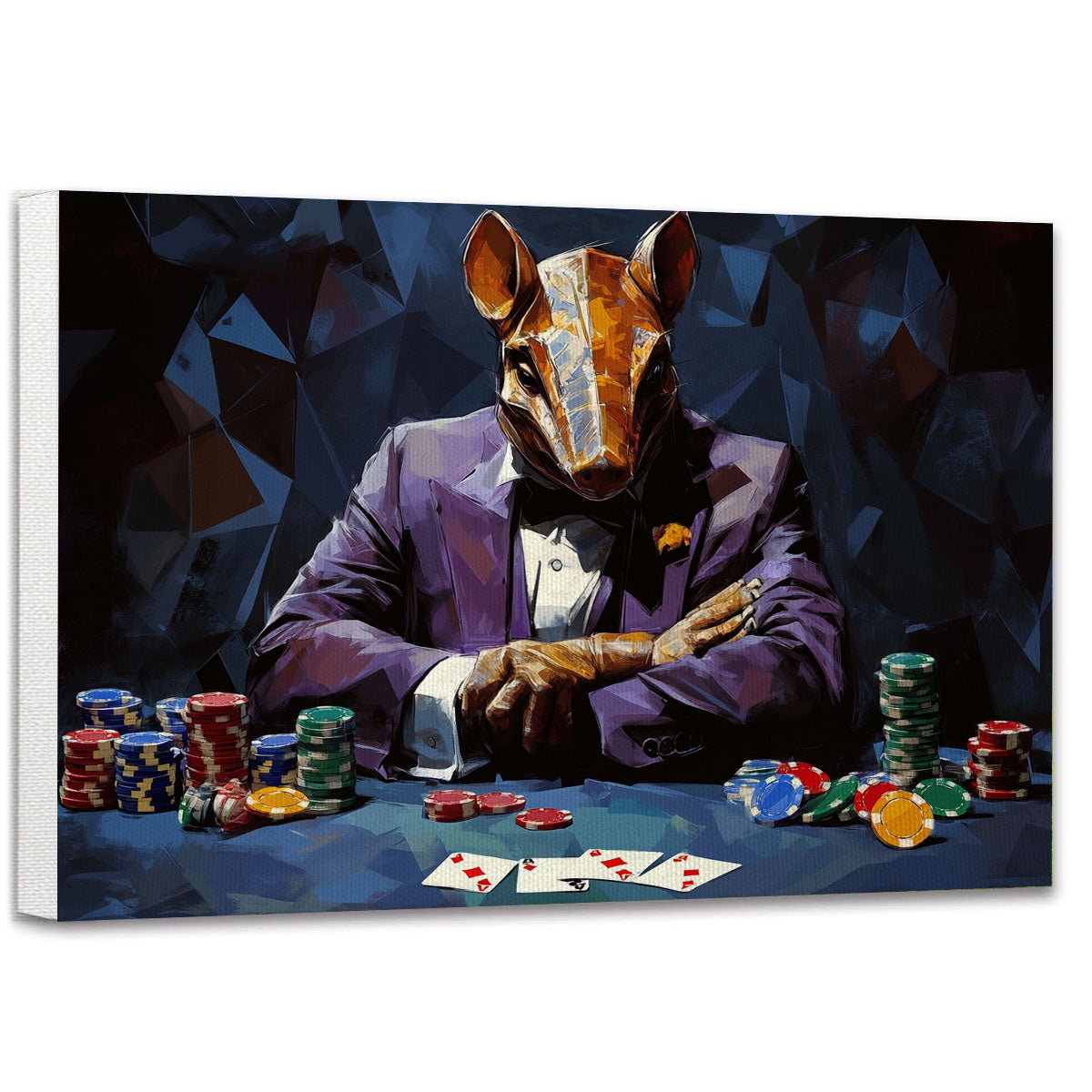 Armadillo Playing Poker Poster Wall Art Poster Wall Decor Aesthetic ...