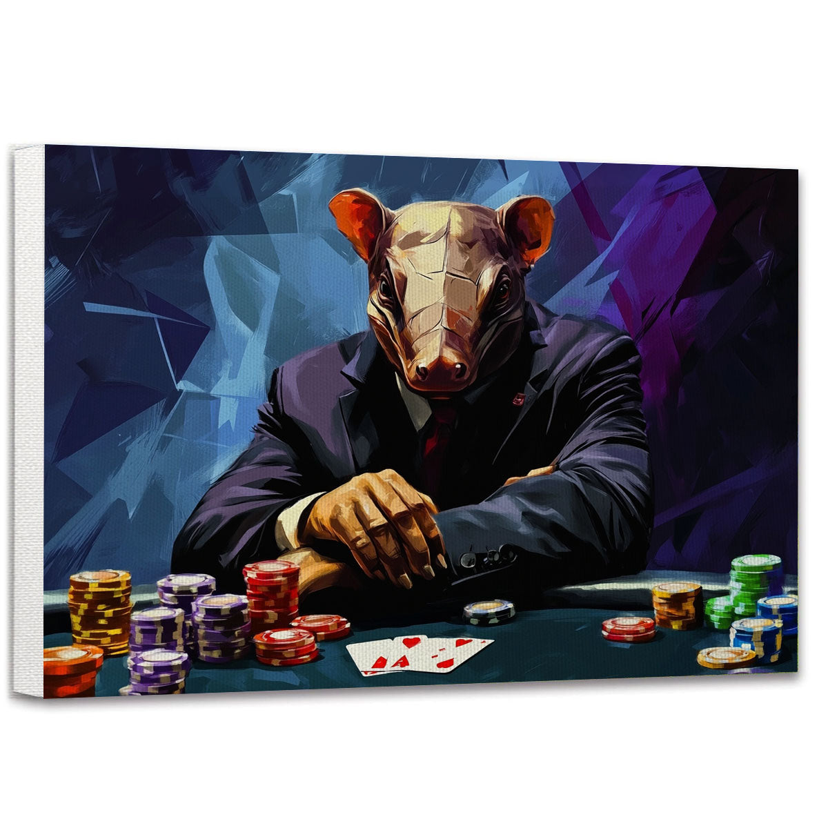 Armadillo Playing Poker Poster Wall Art Poster Wall Decor Aesthetic ...