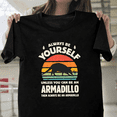 Armadillo Sunset Be Yourself Gift Cute Animal Lover Graphic Art Unisex ...