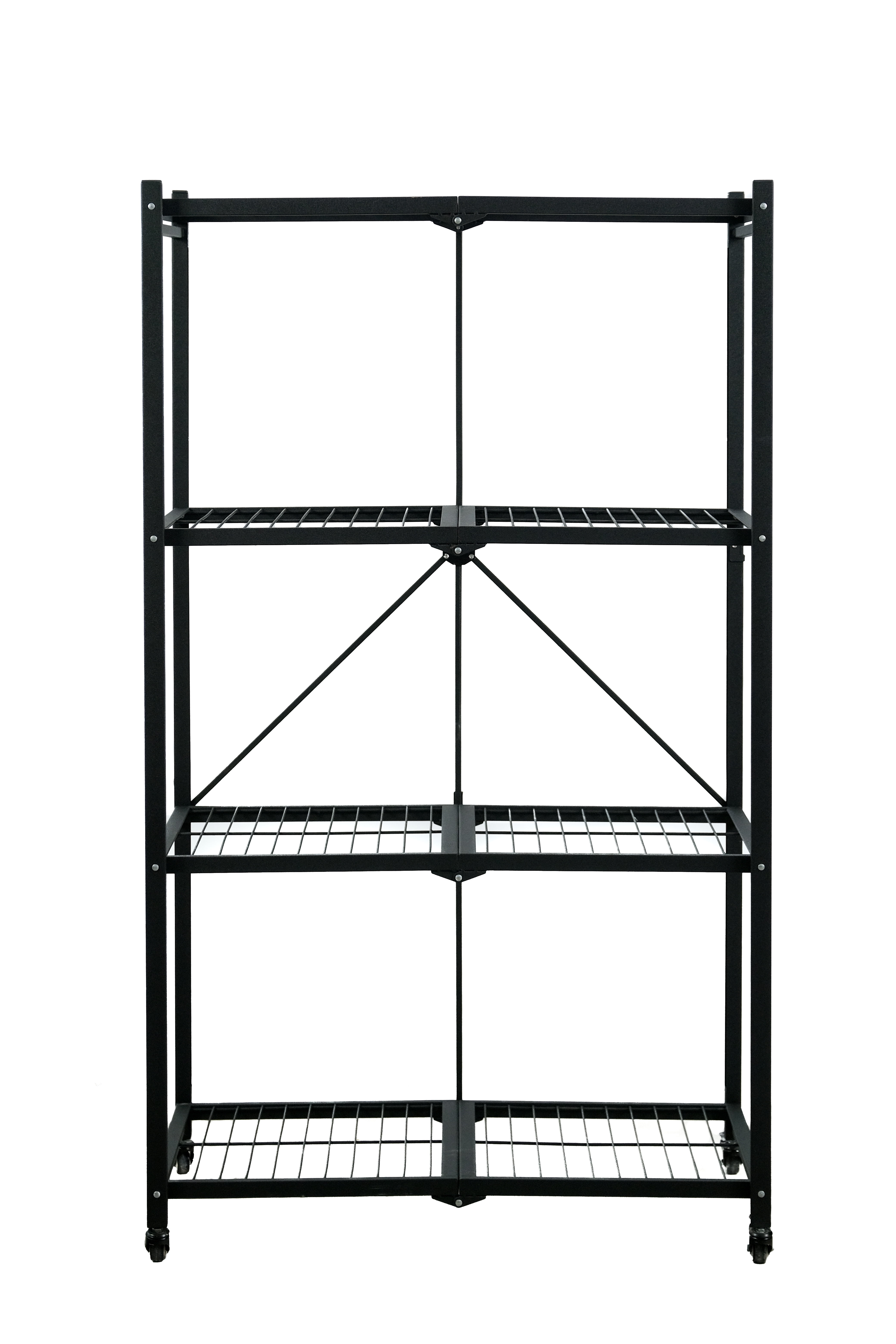 Armadillo Tough Collapsible Large 4 Tier Metal Storage Shelf Unit with ...