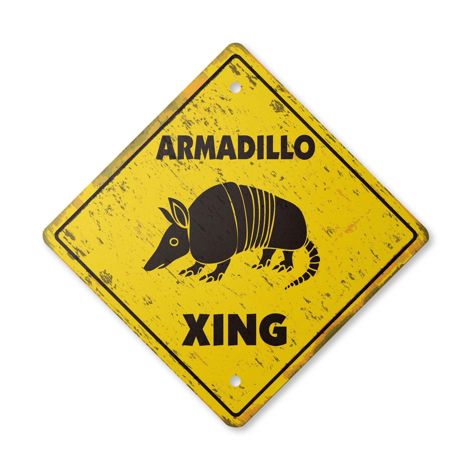 Armadillo Vintage Crossing Sign Zone Xing | Indoor/Outdoor Plastic | 12 ...