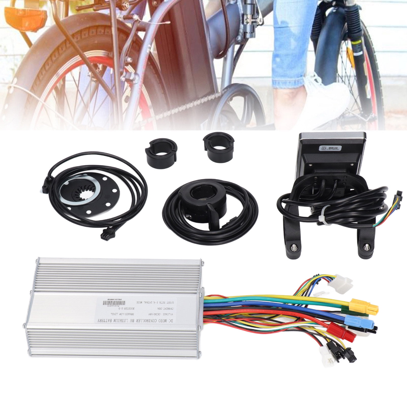 Armadurra 30A Motor Controller Kit GD06 Configuration Thumb Throttle Electric Bike Conversion ...