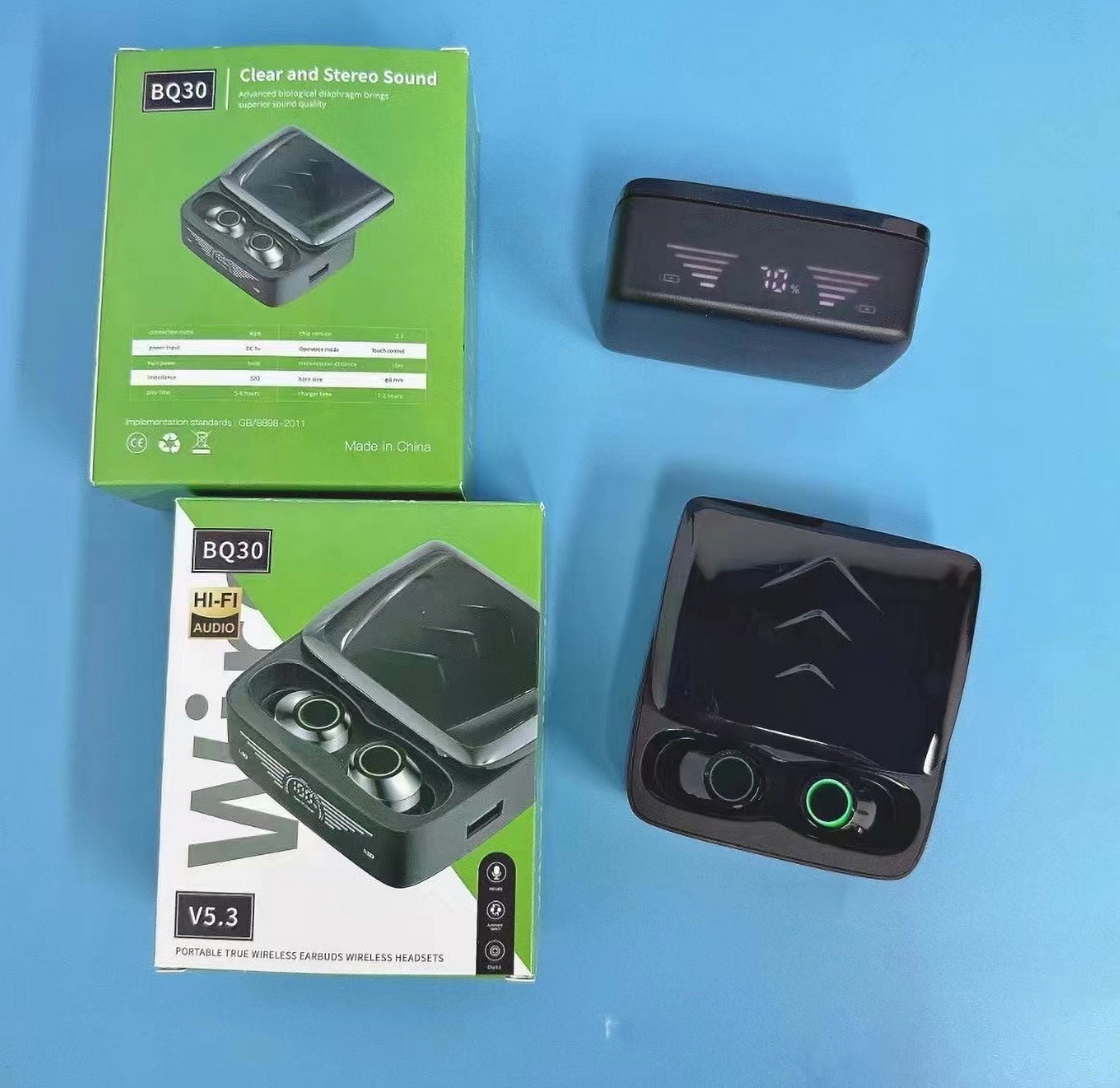 Armadurra Full wireless Bluetooth 5.3 rechargeable IPX3 waterproof earbuds with powerful ...