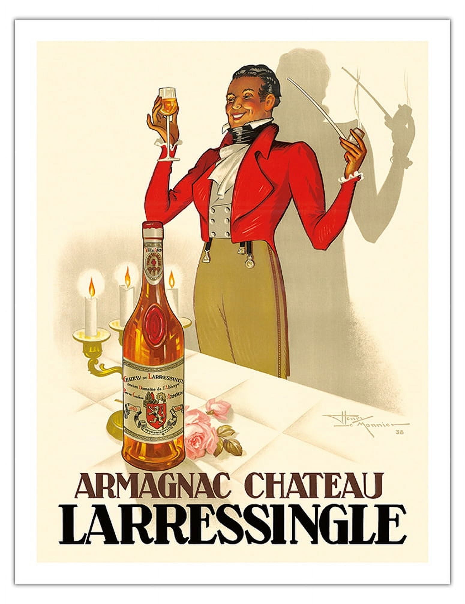 Armagnac Chateau Larressingle - French Brandy - Vintage Advertising ...