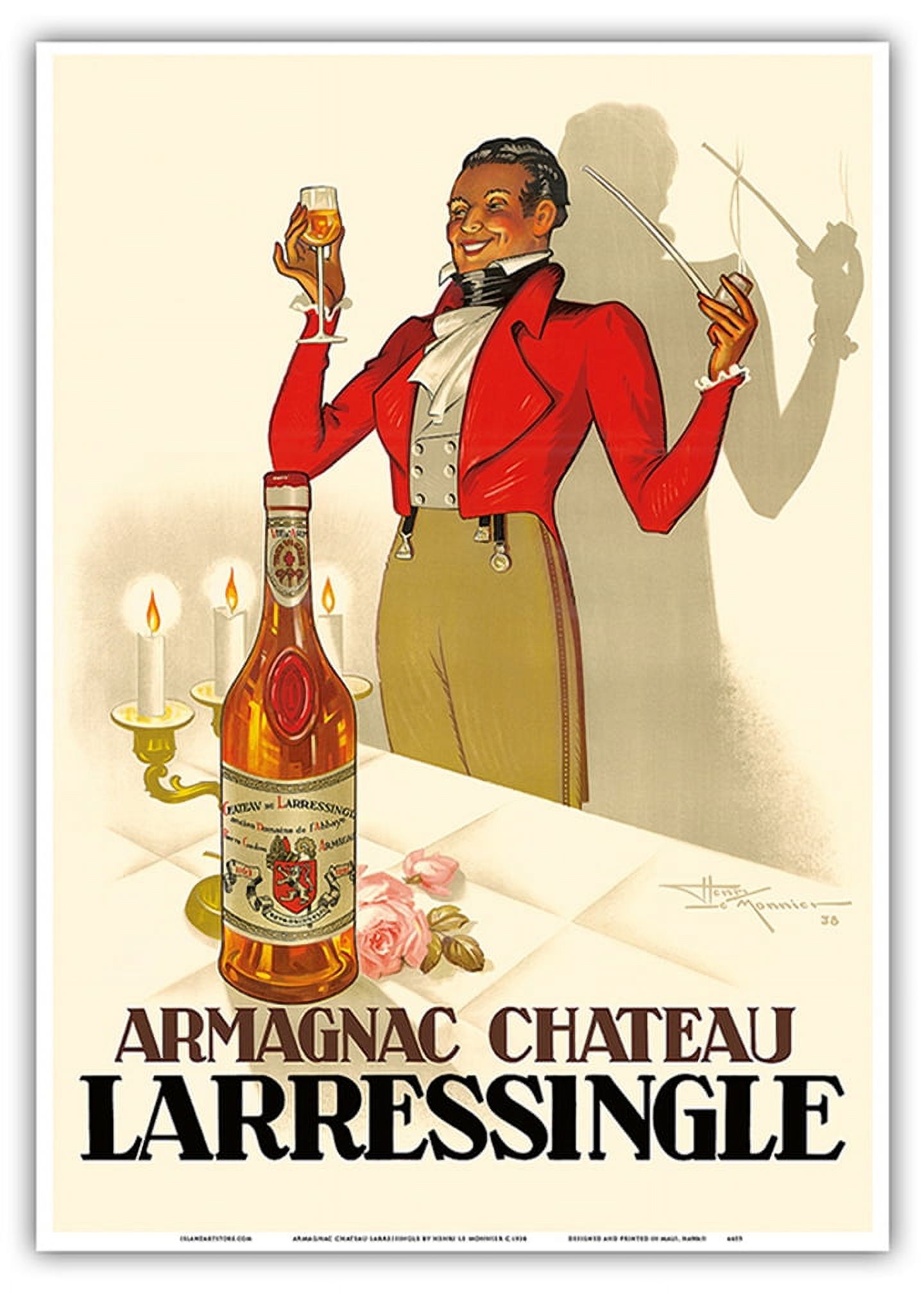 Armagnac Chateau Larressingle - French Brandy - Vintage Advertising ...