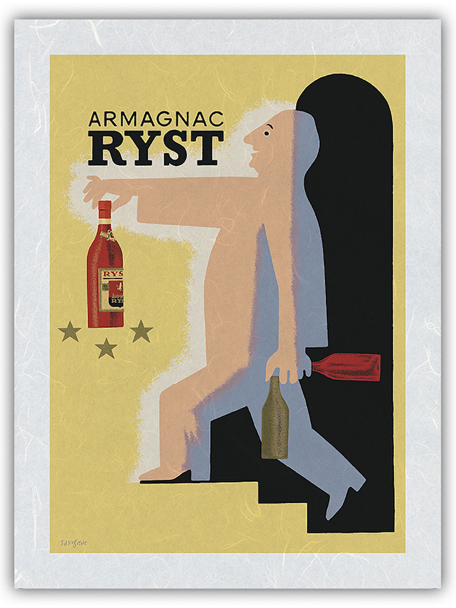 Armagnac Ryst Cognac - Vintage Advertising Poster by Raymond Savignac c ...