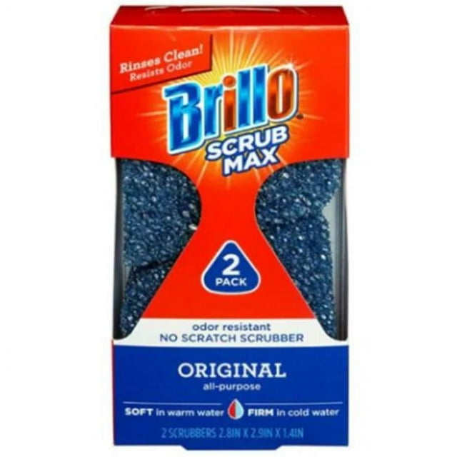 Armaly 24826 Brillo Scrub Max No-Scratch Scrubber for All Purpose, Pack ...